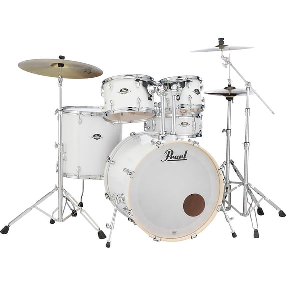 Pearl Export Standard 5-Piece Drum Set with Hardware Pure White ...