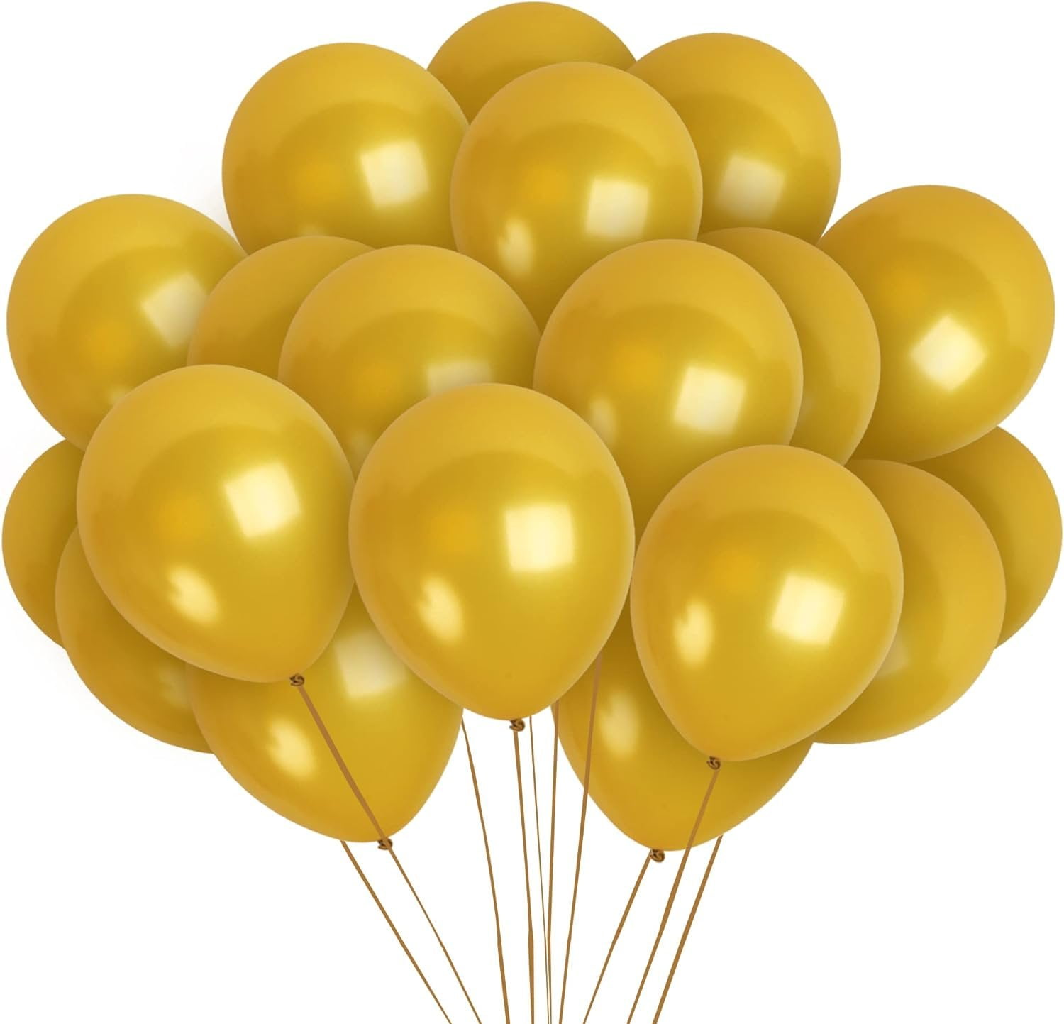 Pearl Gold Balloons - 12 Inch Latex Balloons - 72 Pack - Walmart.com