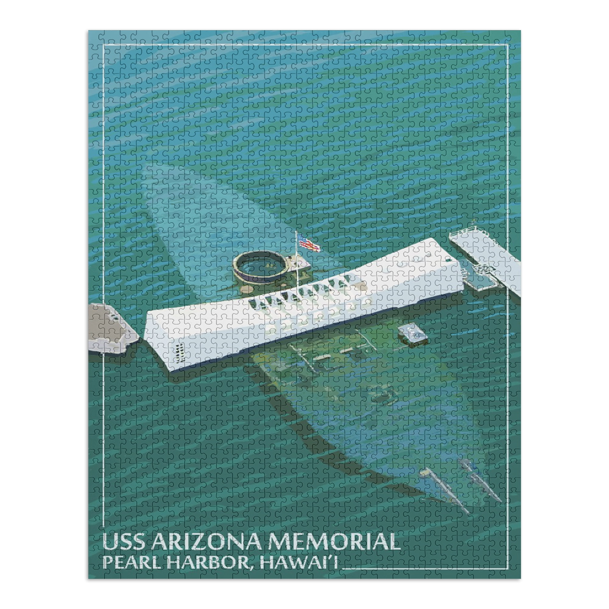 Pearl Harbor, Hawaii, USS Arizona Memorial (1000 Piece Puzzle, Size ...