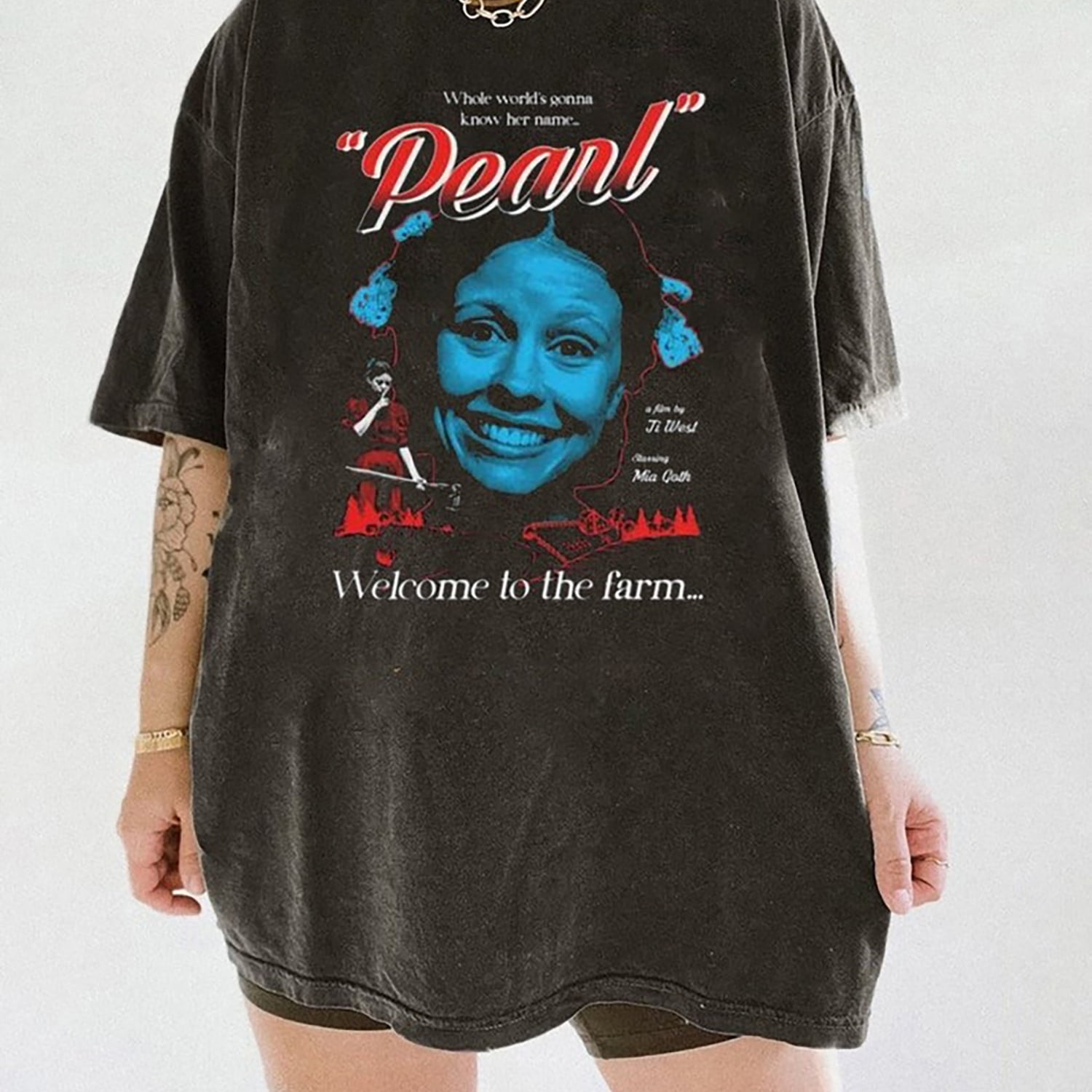 Pearl Horror Movie Poster Inspired Classic Shirt - Walmart.com
