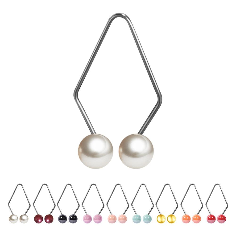 Pearl Inlaid Metal Dimple Trainer - No Facial Piercing Needed, Natural ...