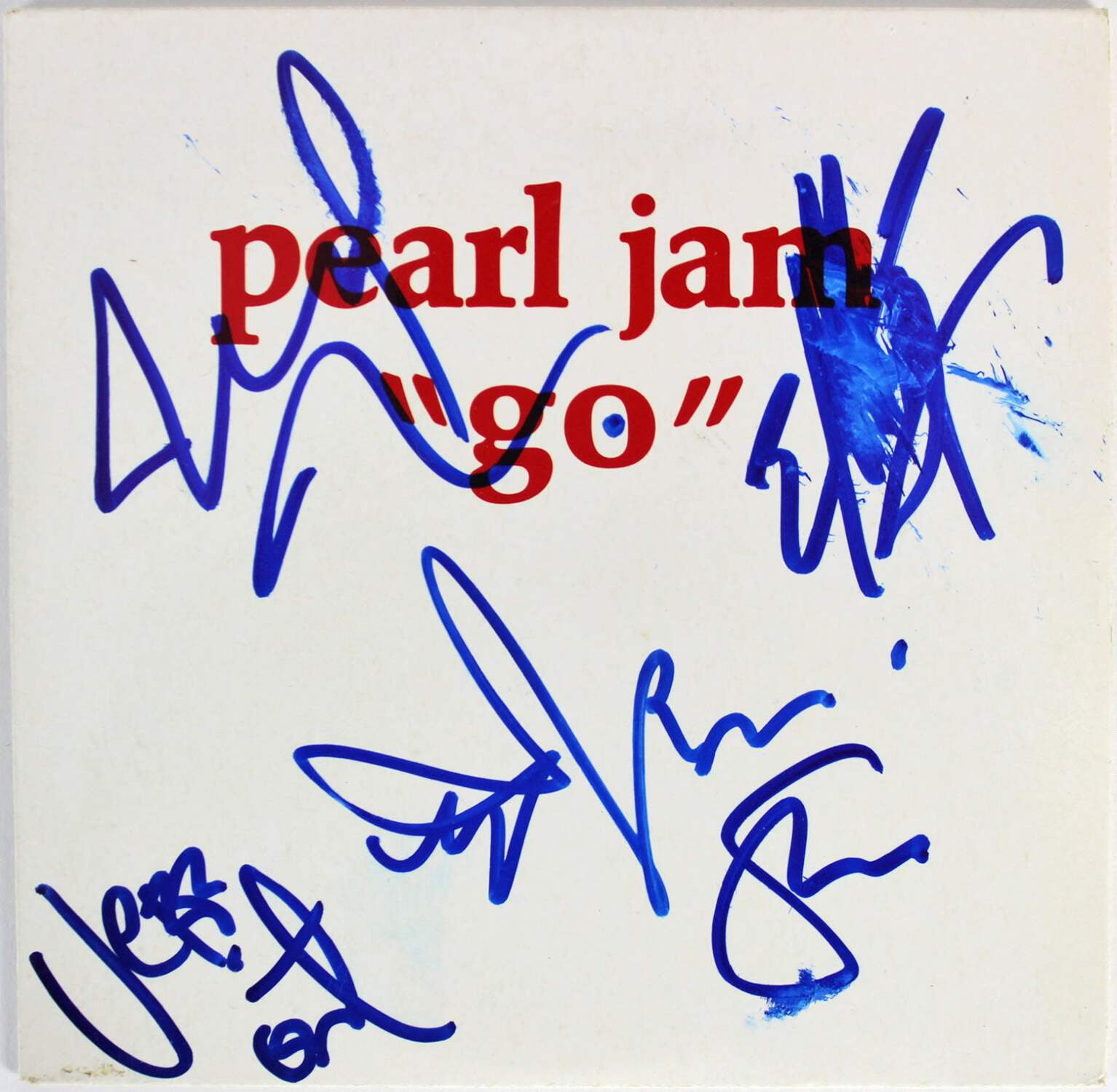 Pearl Jam (5) Vedder, McCready, Gossard +2 Signed Promo Cd Cover BAS # ...