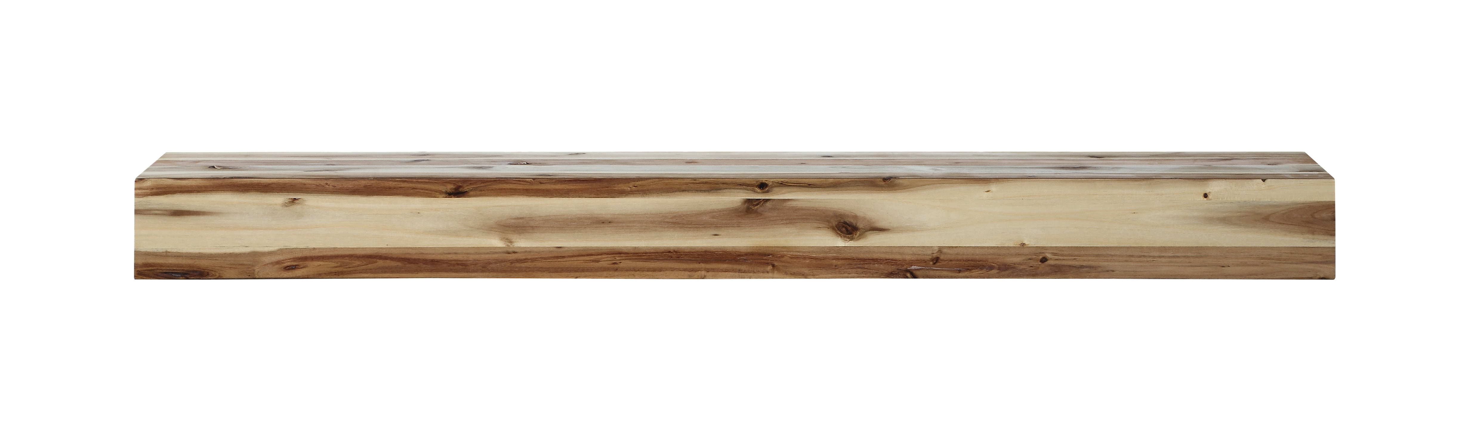 Pearl Mantels Beautiful Natural Acacia Wood Mantel Shelf, Unique Wood ...