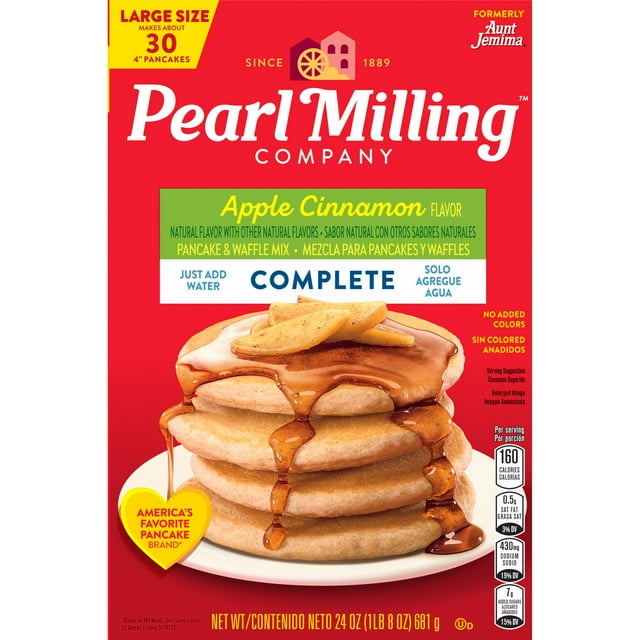 Pearl Milling Company Complete Pancake & Waffle Mix, Apple Cinnamon, 24 ...
