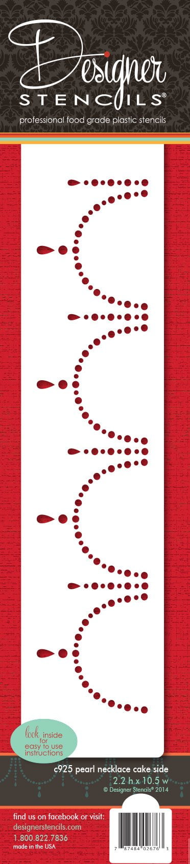 Pearl Necklace Cake Stencil by Designer Stencils - Walmart.com