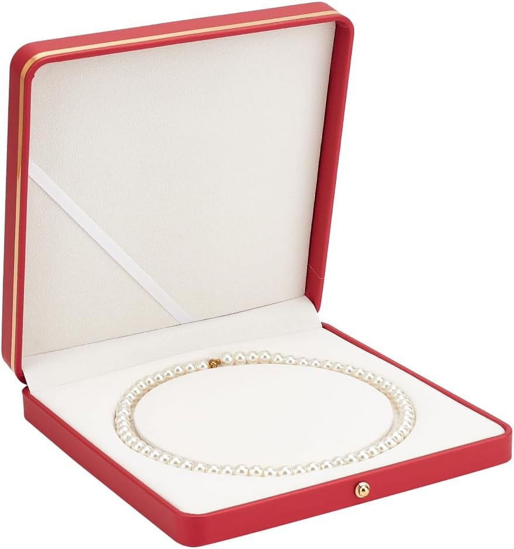 Pearl Necklace Display Box Indian Red Jewelry Display Gift Box for ...