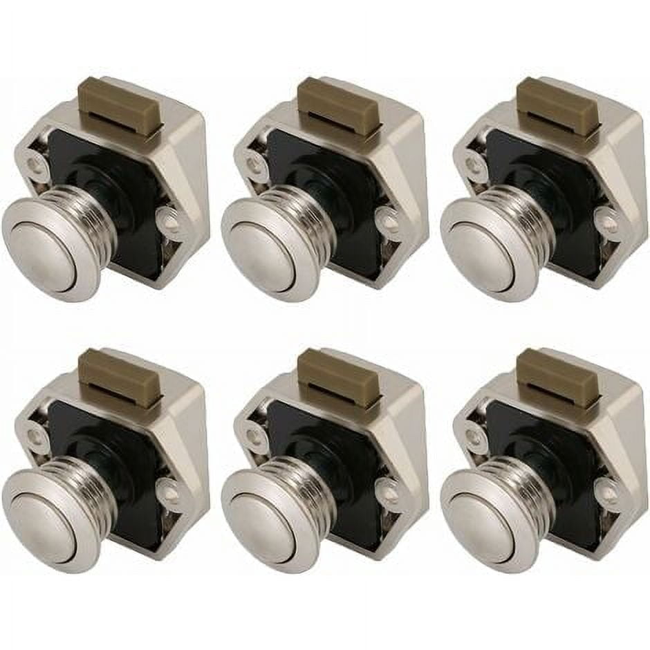 Pearl Nickel 6 Pieces,Push Button Latch,Key Door Knob Lock,Keyless ...