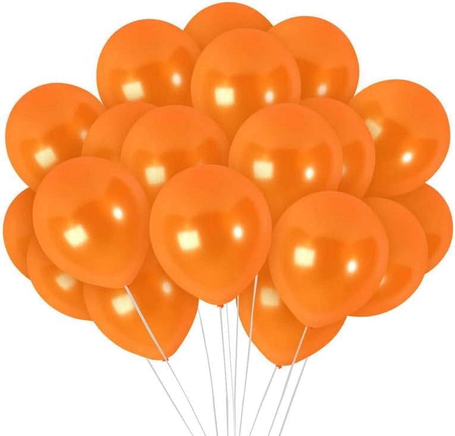 Pearl Orange Balloons - 12 Inch Latex Balloons - 100 Pack - Walmart.com