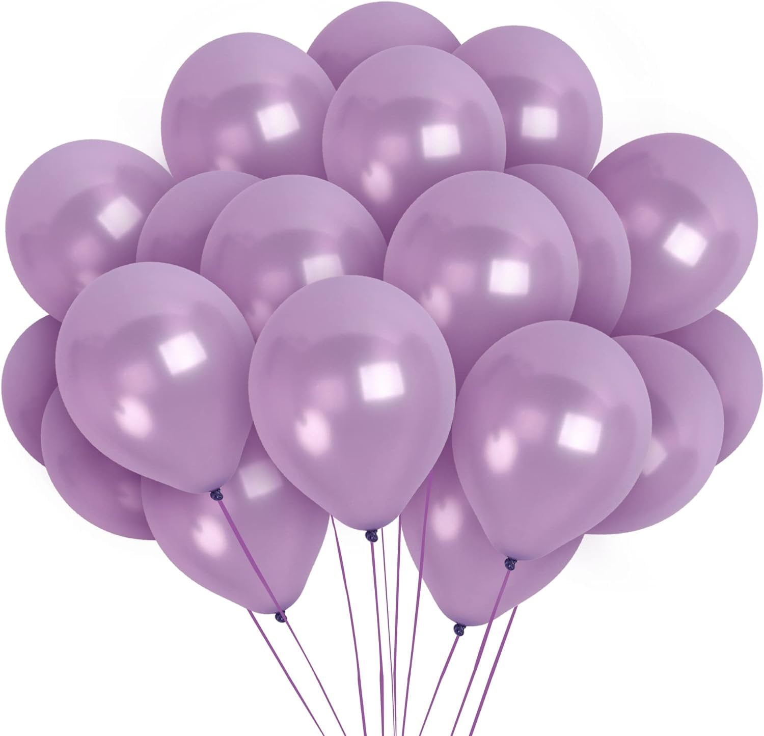 Pearl Pastel Purple Balloons - 12 Inch Latex Balloons - 72 Pack ...