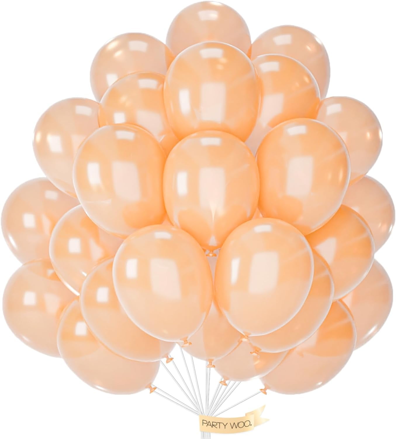 Pearl Peach Balloons 50 pcs 12 Inch Pastel Light Orange Peachy Pink ...