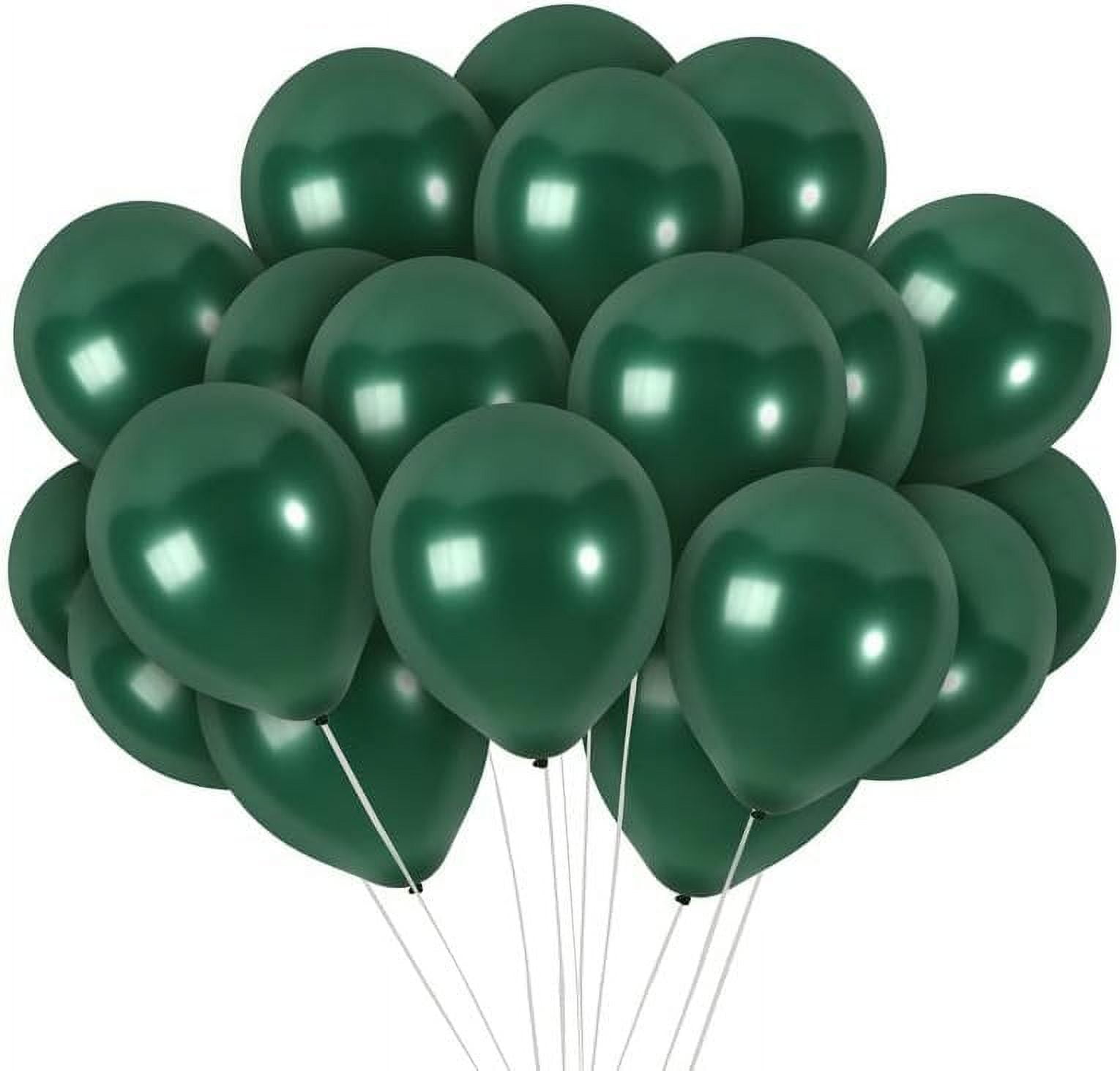 Pearl Pine Green Balloons - 12 Inch Latex Balloons - 100 Pack - Walmart.com