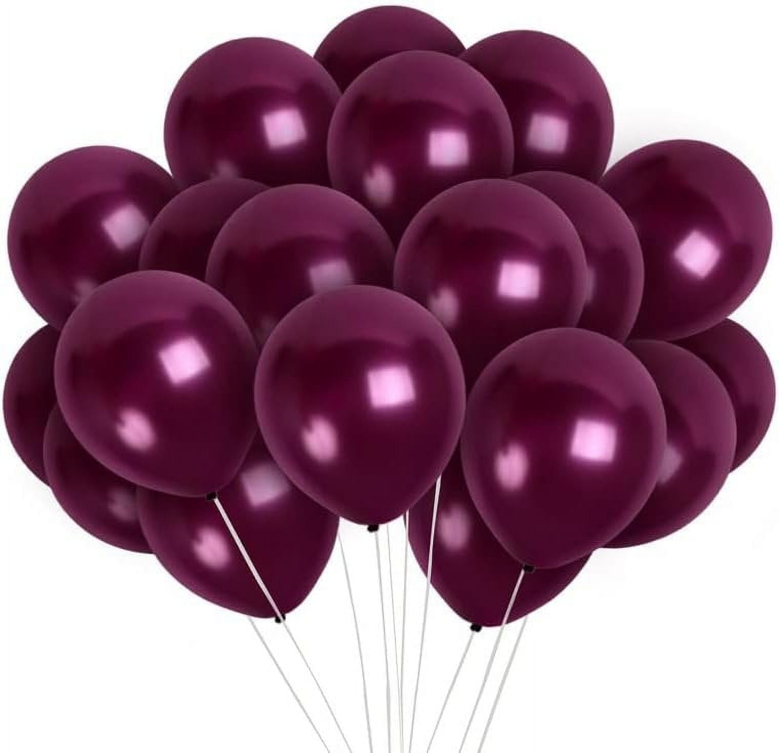 Pearl Plum Purple Balloons - 12 Inch Latex Balloons - 100 Pack ...