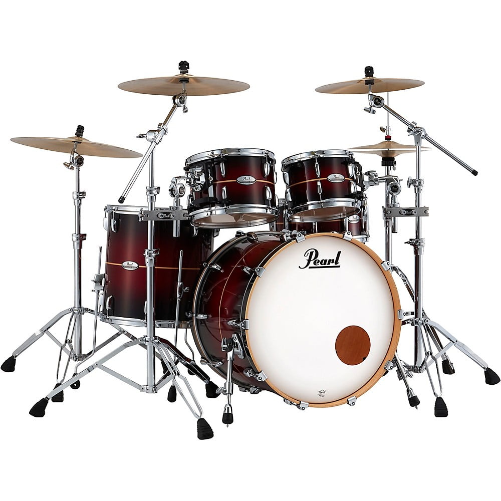 Pearl Professional Maple 4-Piece Shell Pack With 22" Bass Drum Redburst ...
