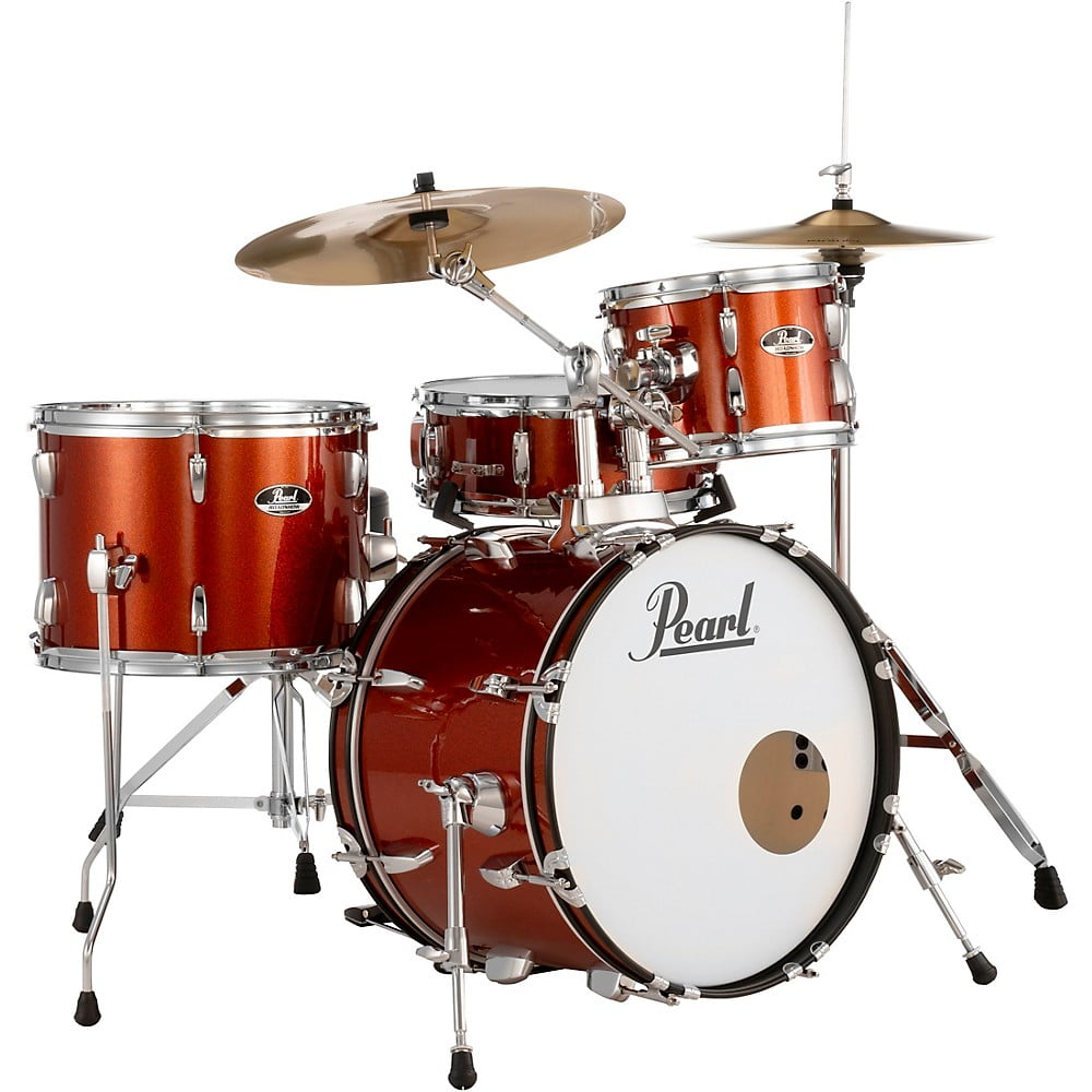Pearl Roadshow 4-Piece Jazz Drum Set Burnt Orange Sparkle - Walmart.com
