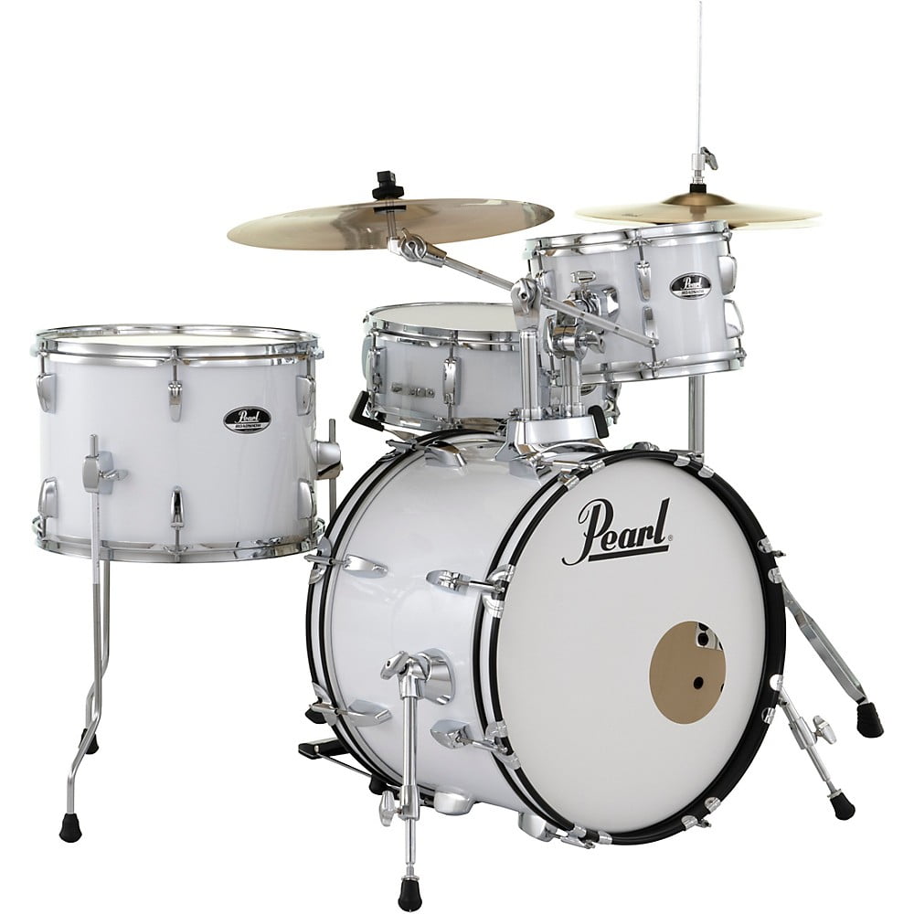 Pearl Roadshow 4-Piece Jazz Drum Set Pure White - Walmart.com