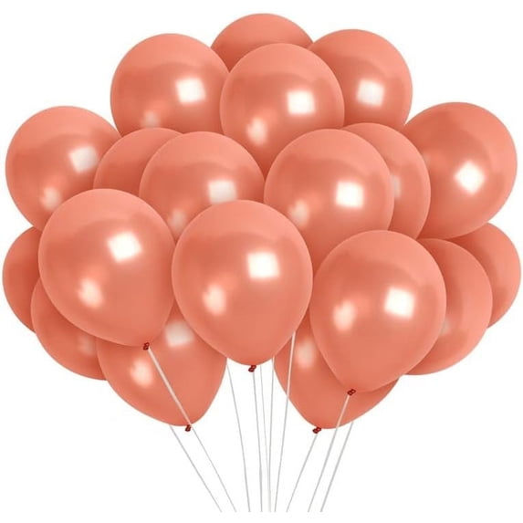Pearl Rose Gold Balloons - 12 Inch Latex Balloons - 100 Pack - Walmart.com