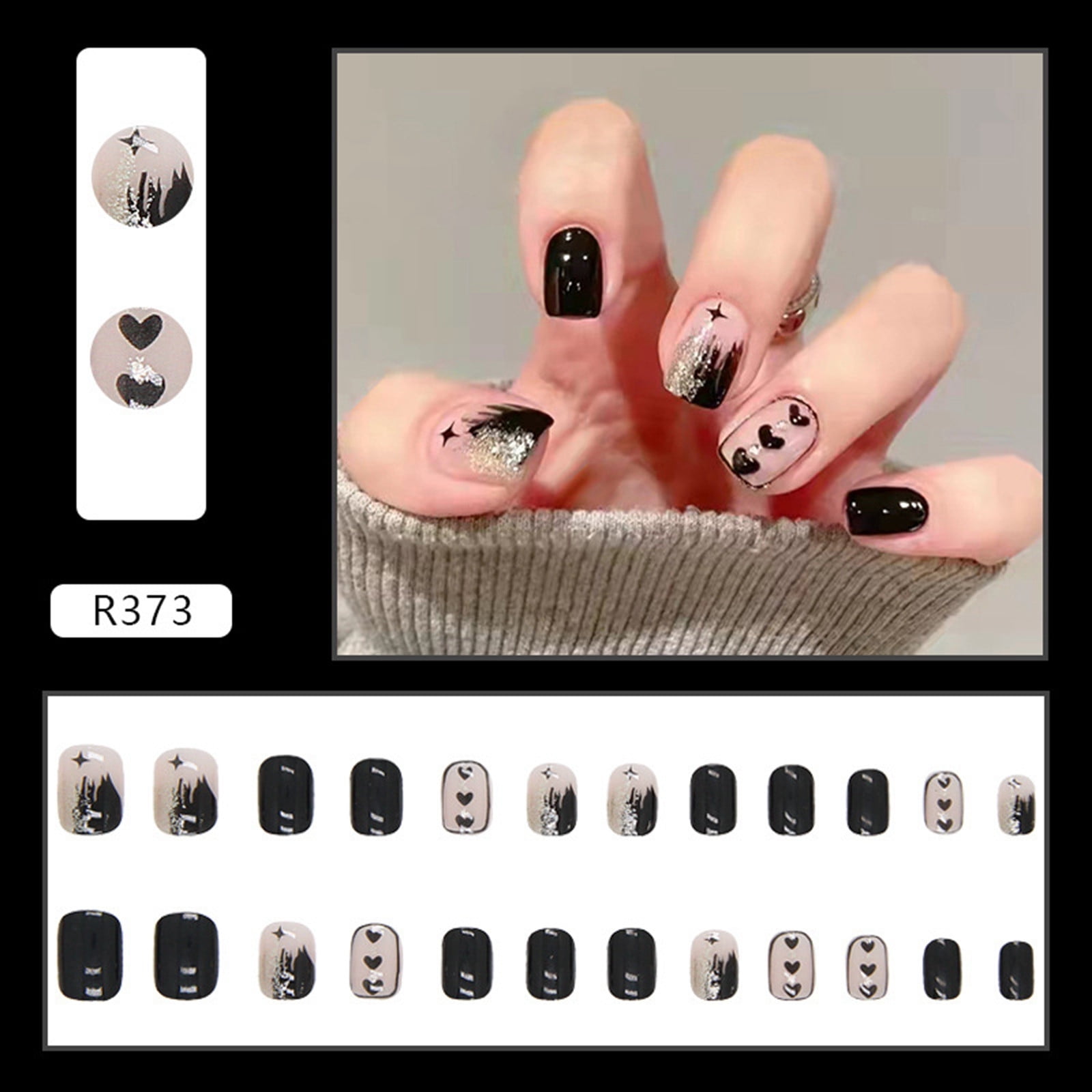 Pearl Sheer Pink Press-On Nails | 24pcs Short Almond Nail Patches with ...