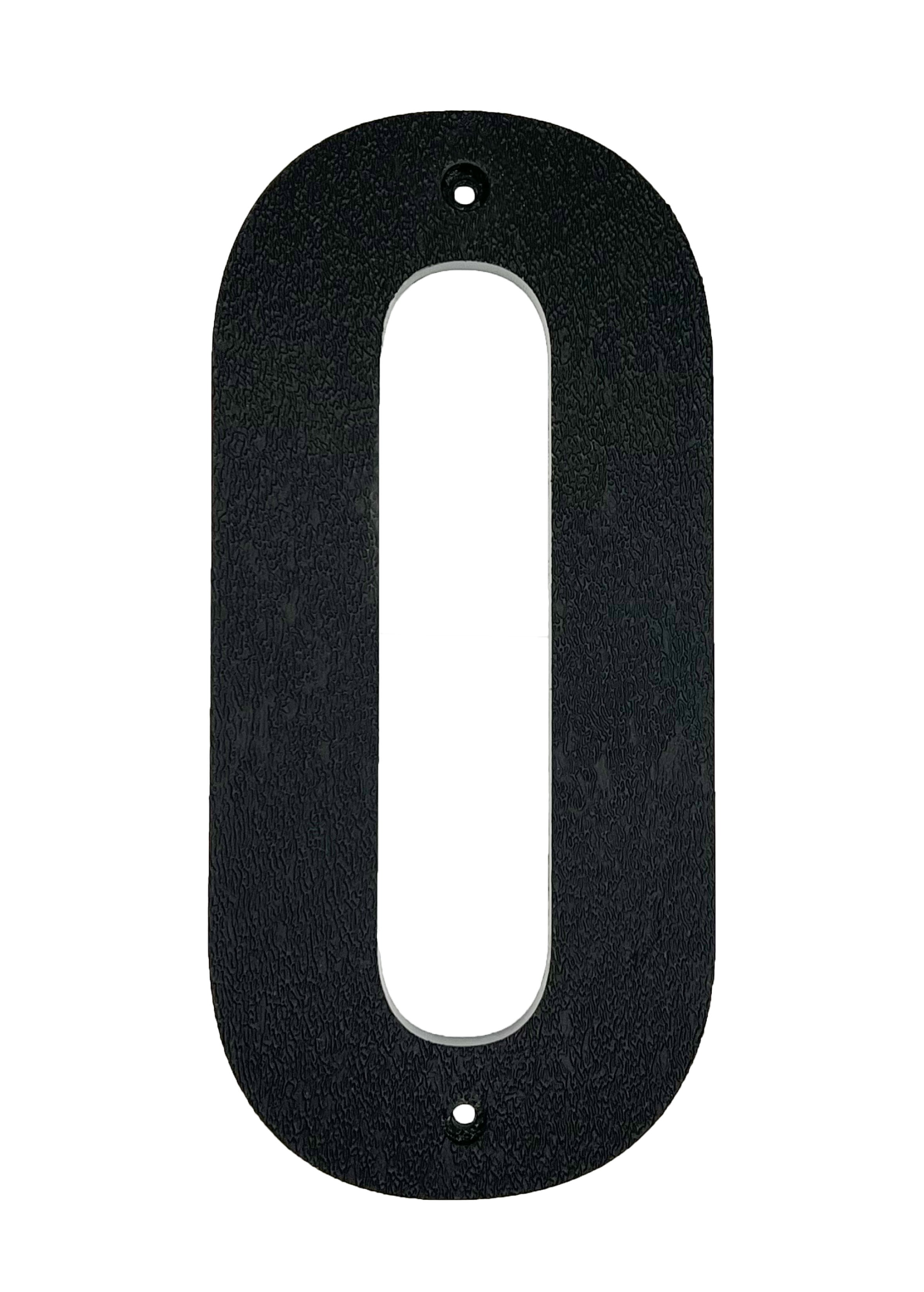 Pearl Sign Co. Black 8" Floating House Number 0, Bold Modern Style ...