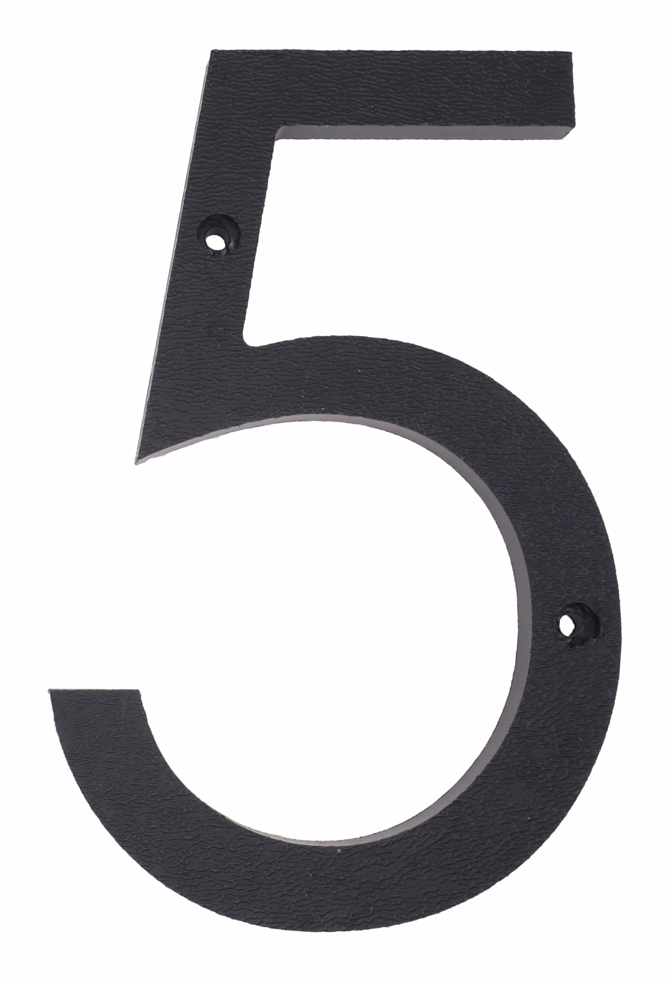 Pearl Sign Co. Black 8" Floating House Number 5, Modern Style - Walmart.com