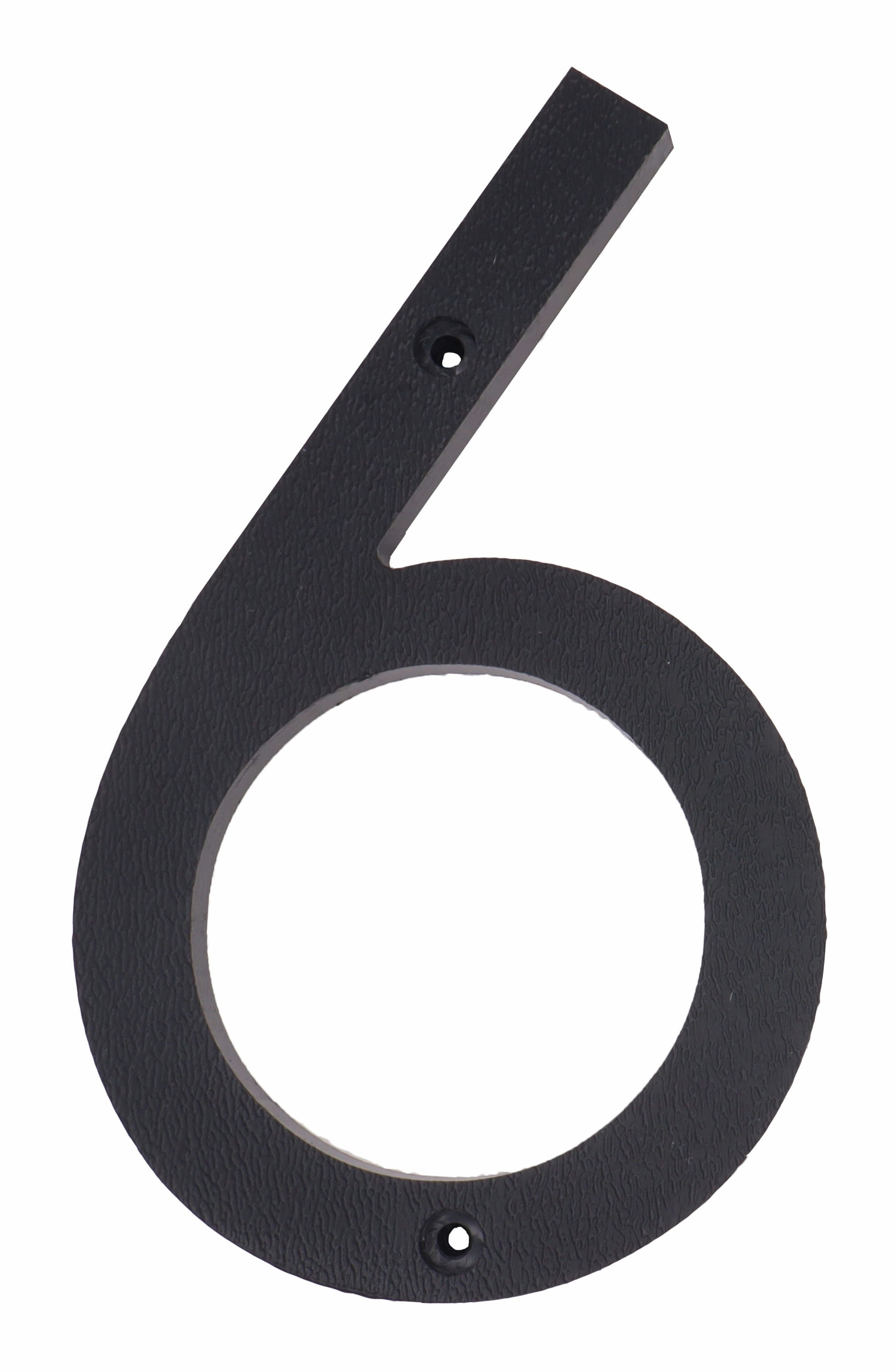 Pearl Sign Co. Black 8" Floating House Number 6, Modern Style - Walmart.com