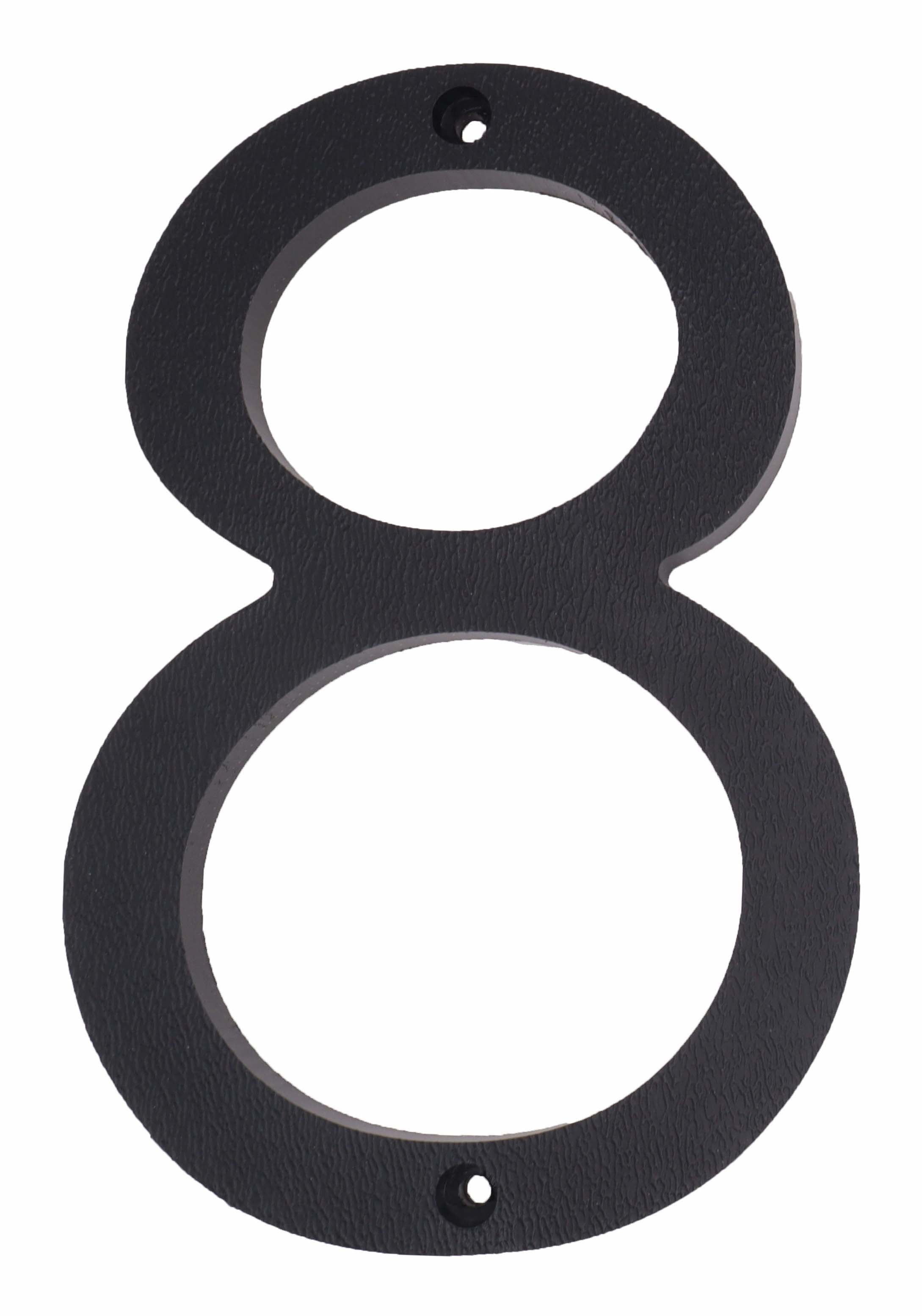 Pearl Sign Co. Black 8" Floating House Number 8, Modern Style - Walmart.com