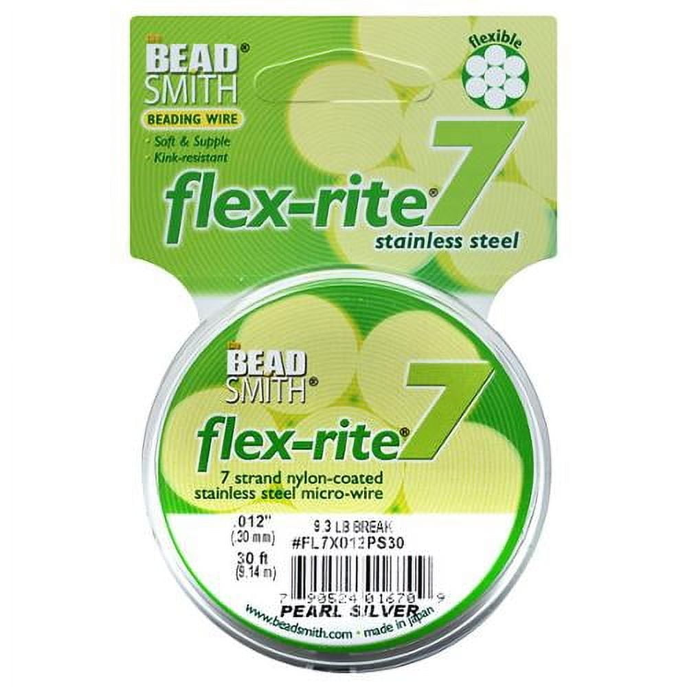 Pearl Silver Flex Rite Beading Wire .012" 30' 7 Strand - Walmart.com