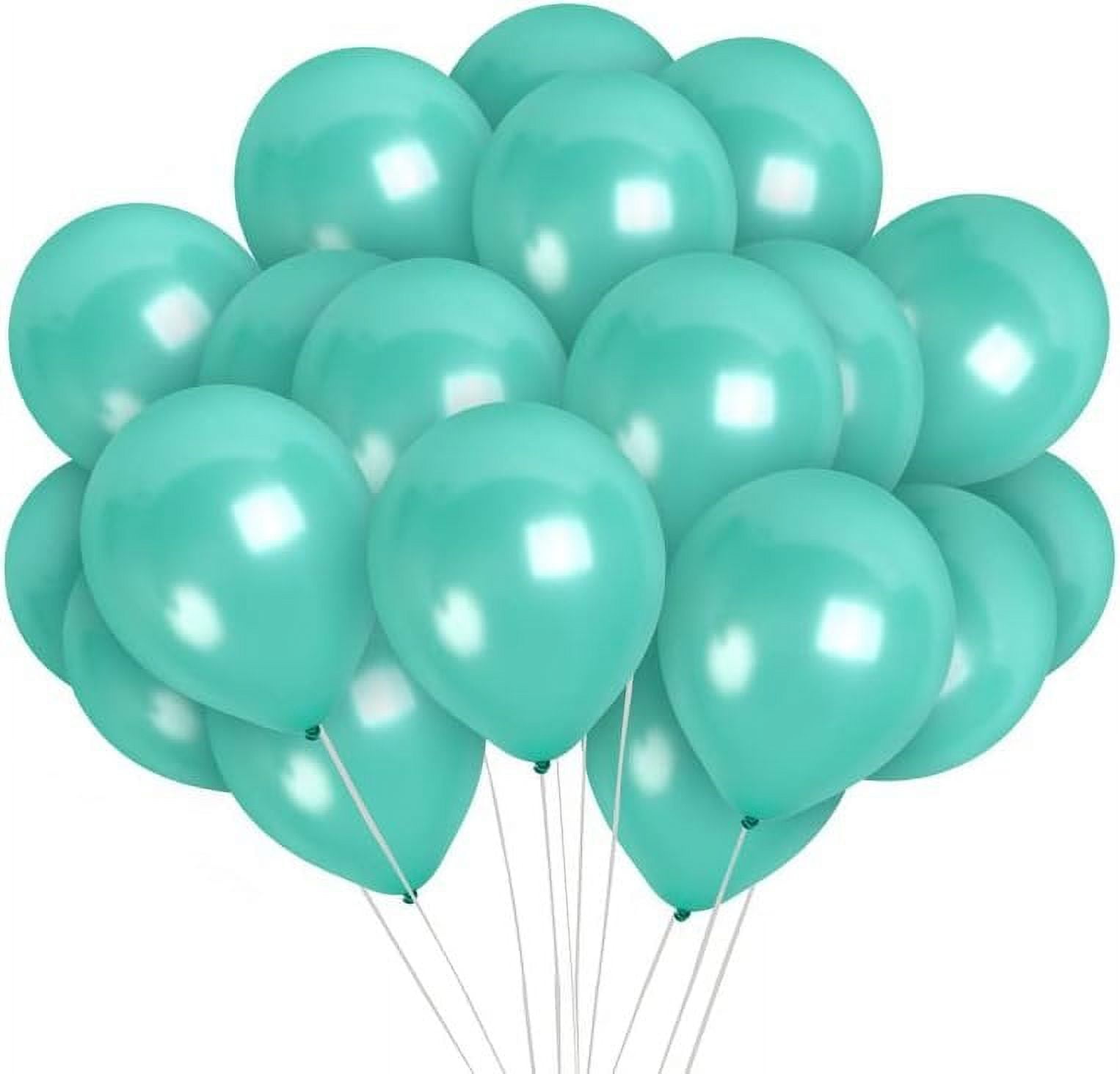 Pearl Turquoise Balloons - 12 Inch Latex Balloons - 100 Pack - Walmart.com