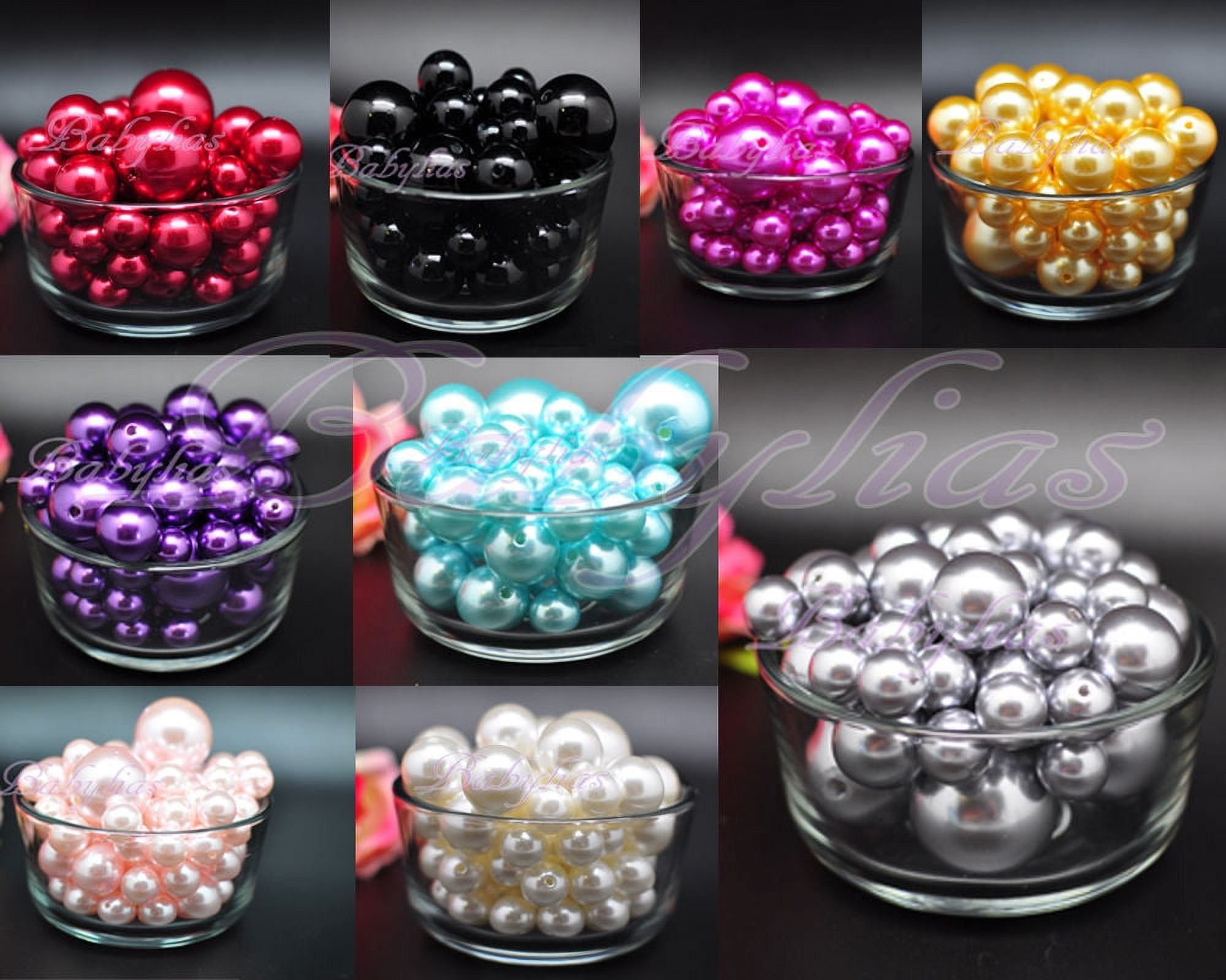 Pearl Vase Fillers Centerpiece Balls Fake Gems Marbles Beads Craft ...