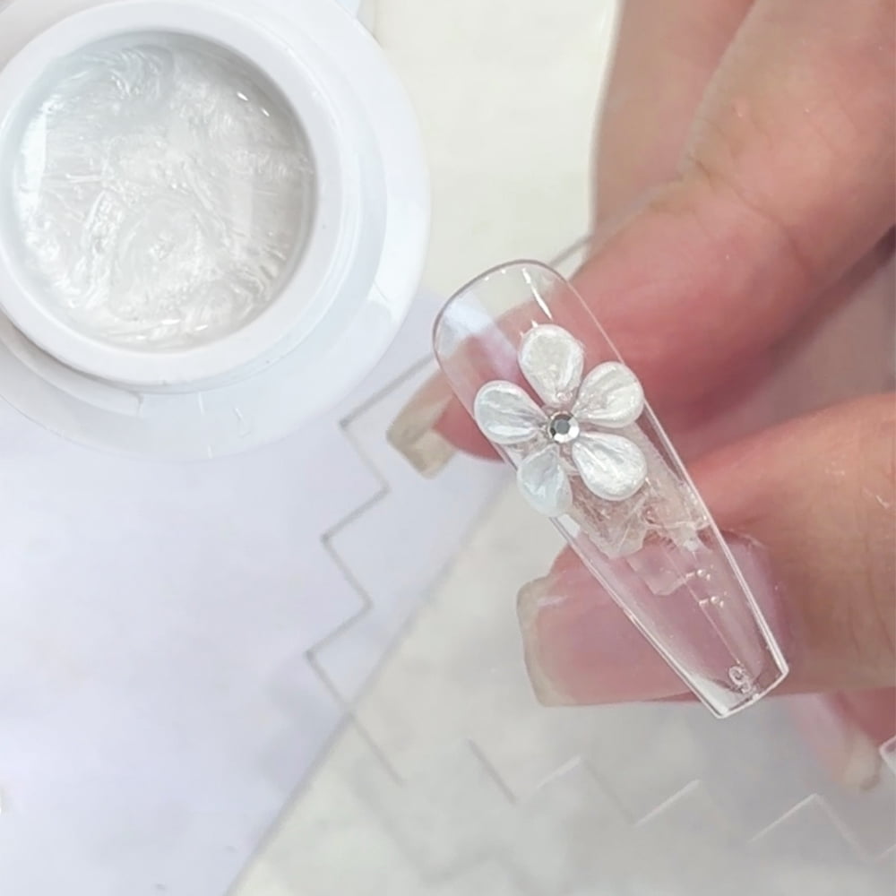 Pearl White 3d Gel Nail Art Molding Gel For Nails,Solid 3D Sculpting Gel For Nail Art,Soak Off ...