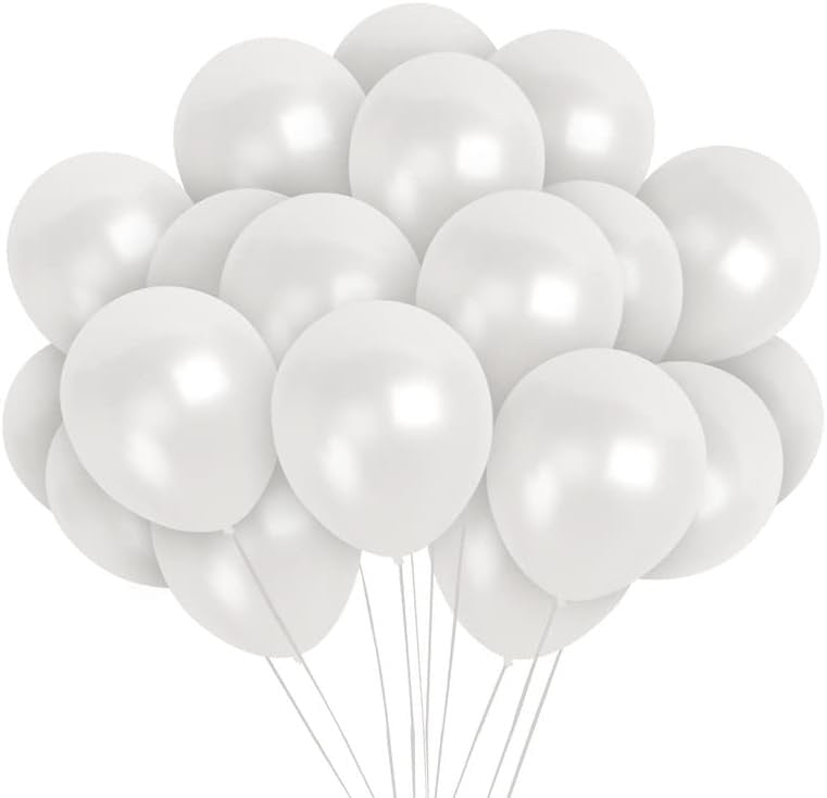 Pearl White Balloons - 12 Inch Latex Balloons - 36 Pack - Walmart.com