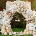 Pearl White Double Stuffed Arch Metallic Champagne Garland Neutral Arch ...