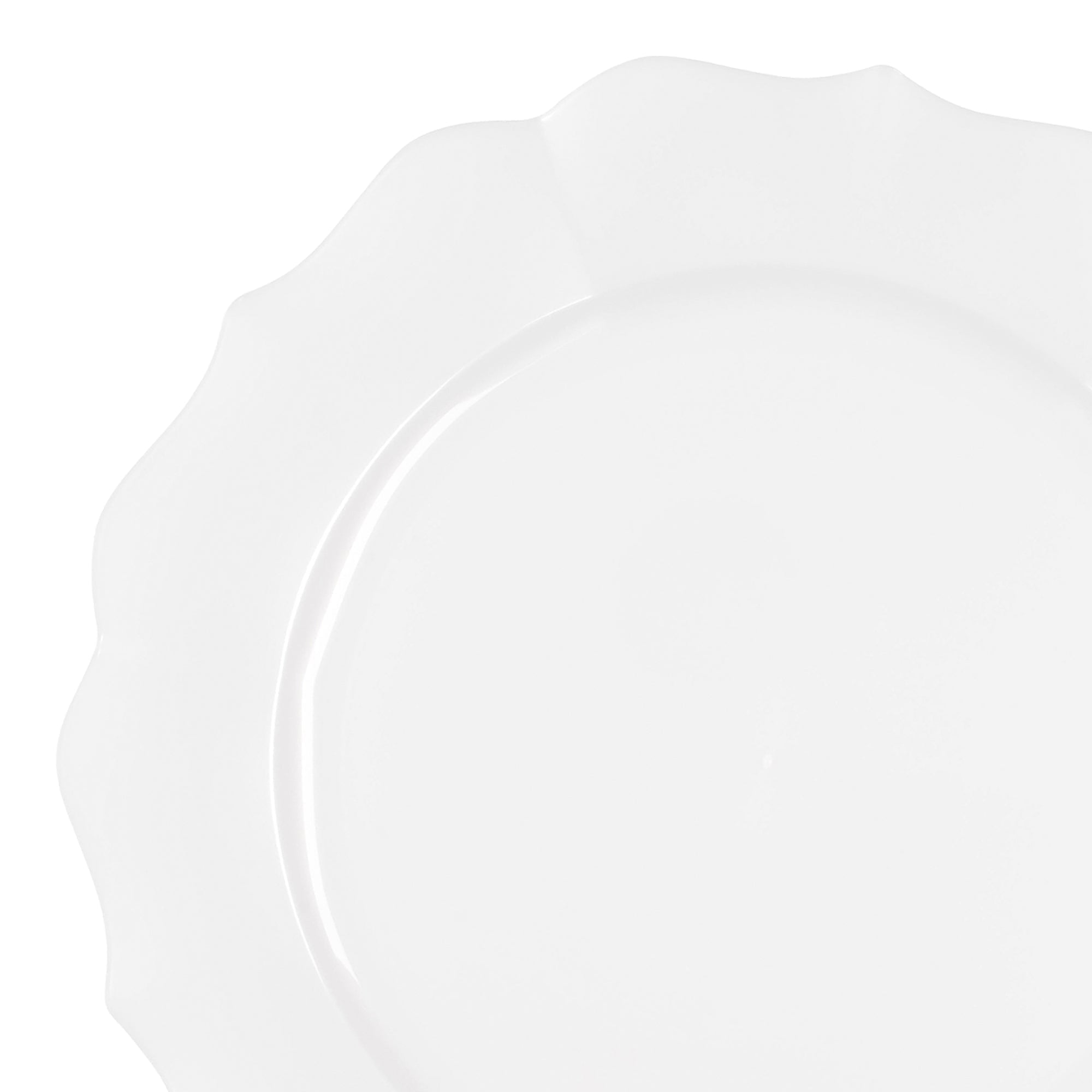 Smarty 10.25" Pearl White Round Lotus Plastic Dinner Plates 120ct ...