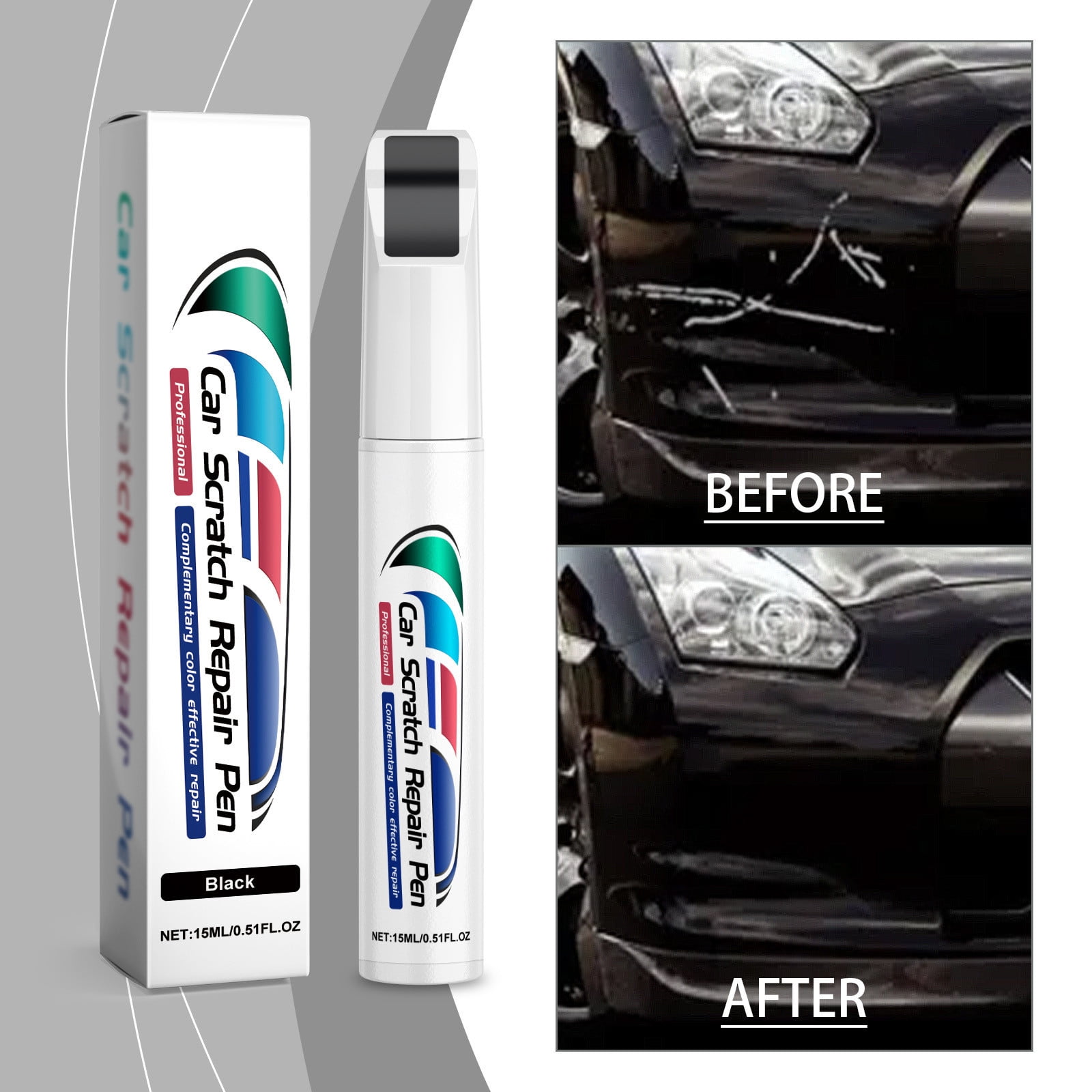 Pearl White Touch Up Paint Pen [Clear Coat Included], PPSW Color Match ...