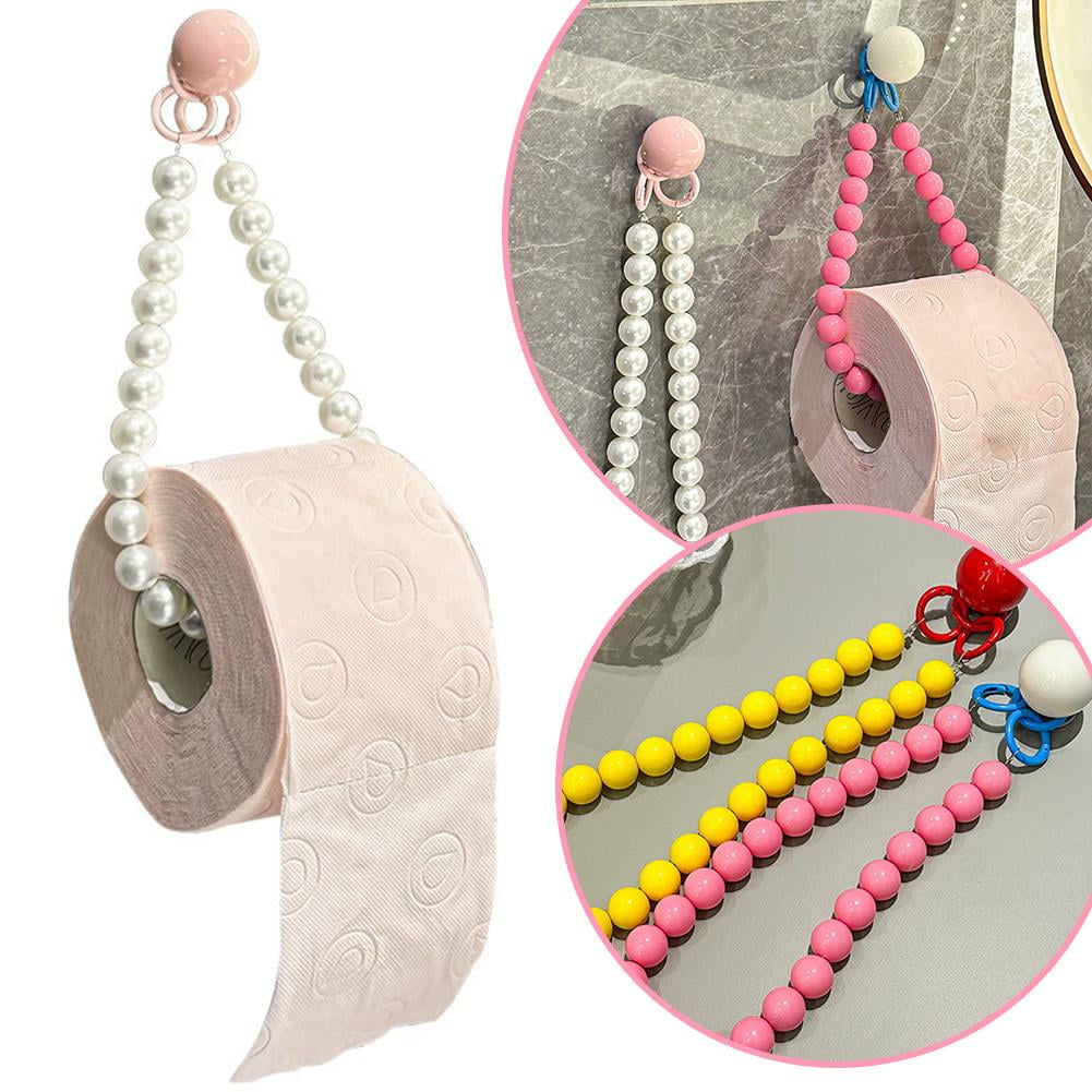 Pearl beaded toilet paper holder dopamine toilet paper holder wall ...