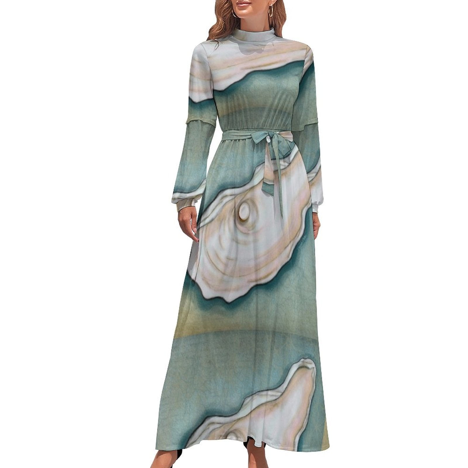 Pearl in Oyster Shell Long Dress Woman dresses bandage dress - Walmart.com