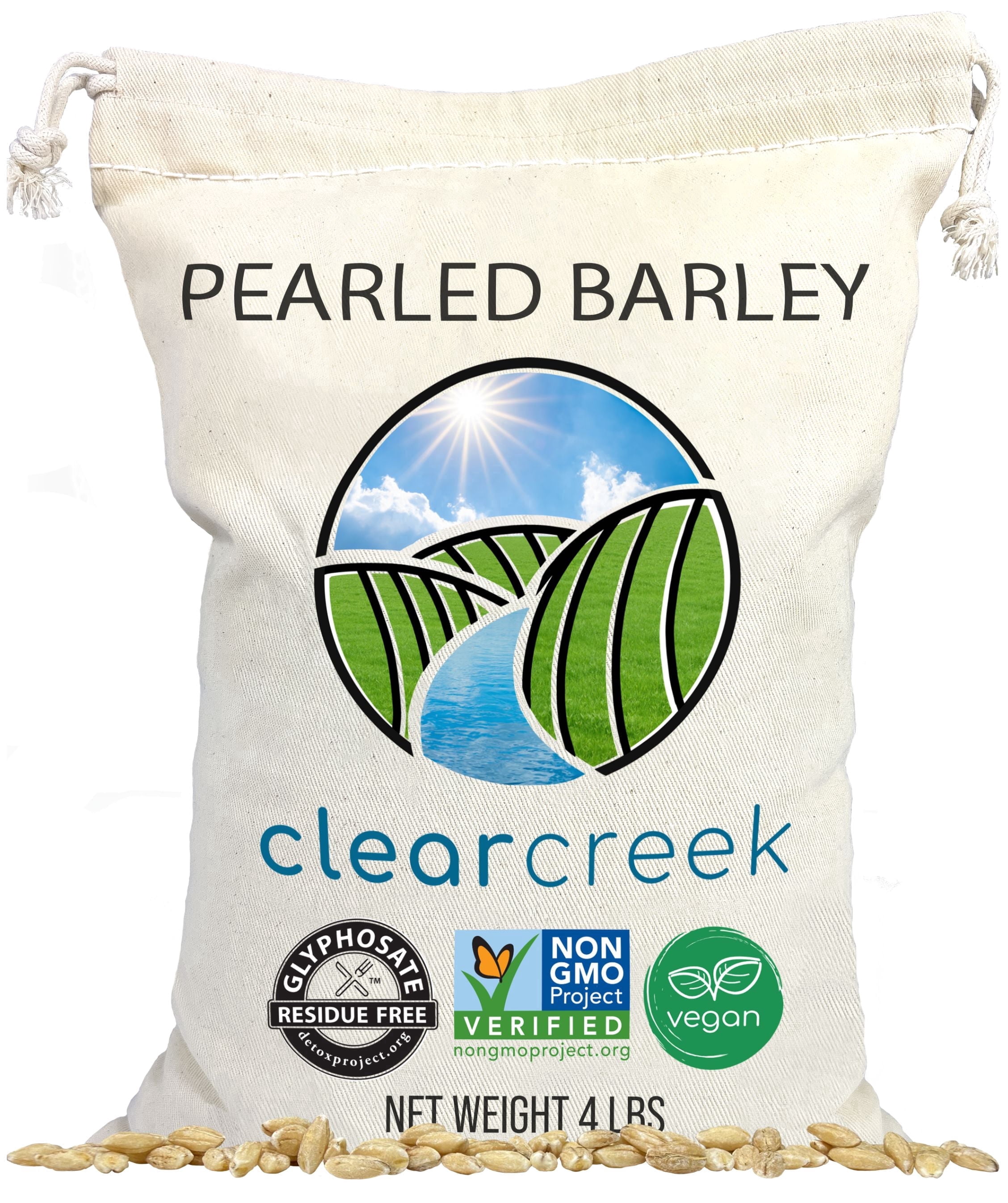 Clear Creek Pearl Barley 4 lb Non-GMO Kosher Vegan - Walmart.com