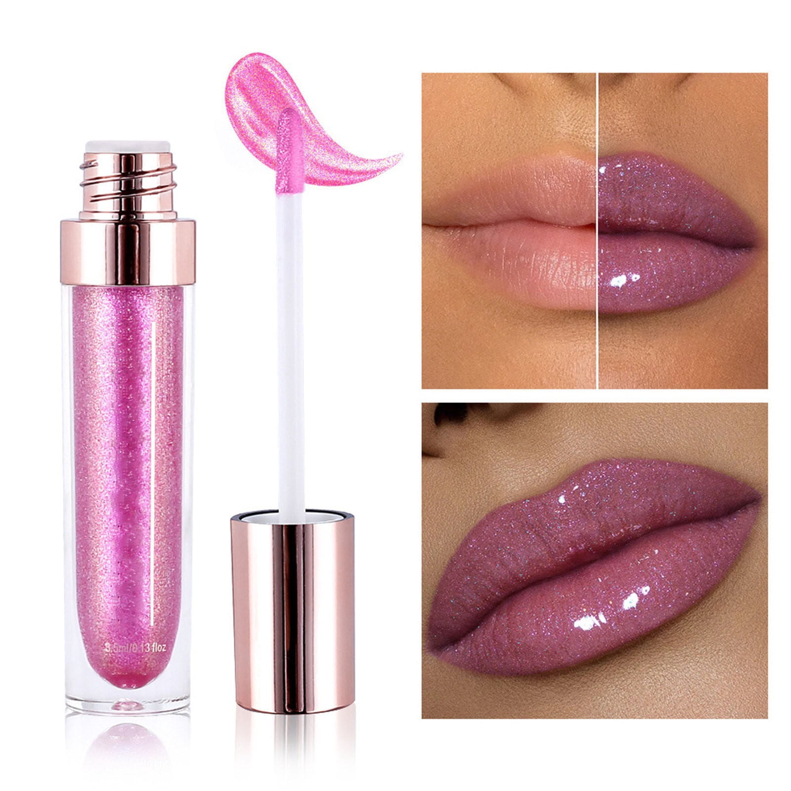Pearlescent Lip Gloss, 3d Dazzles Color Polarized Lip Gloss, Thin Lip ...