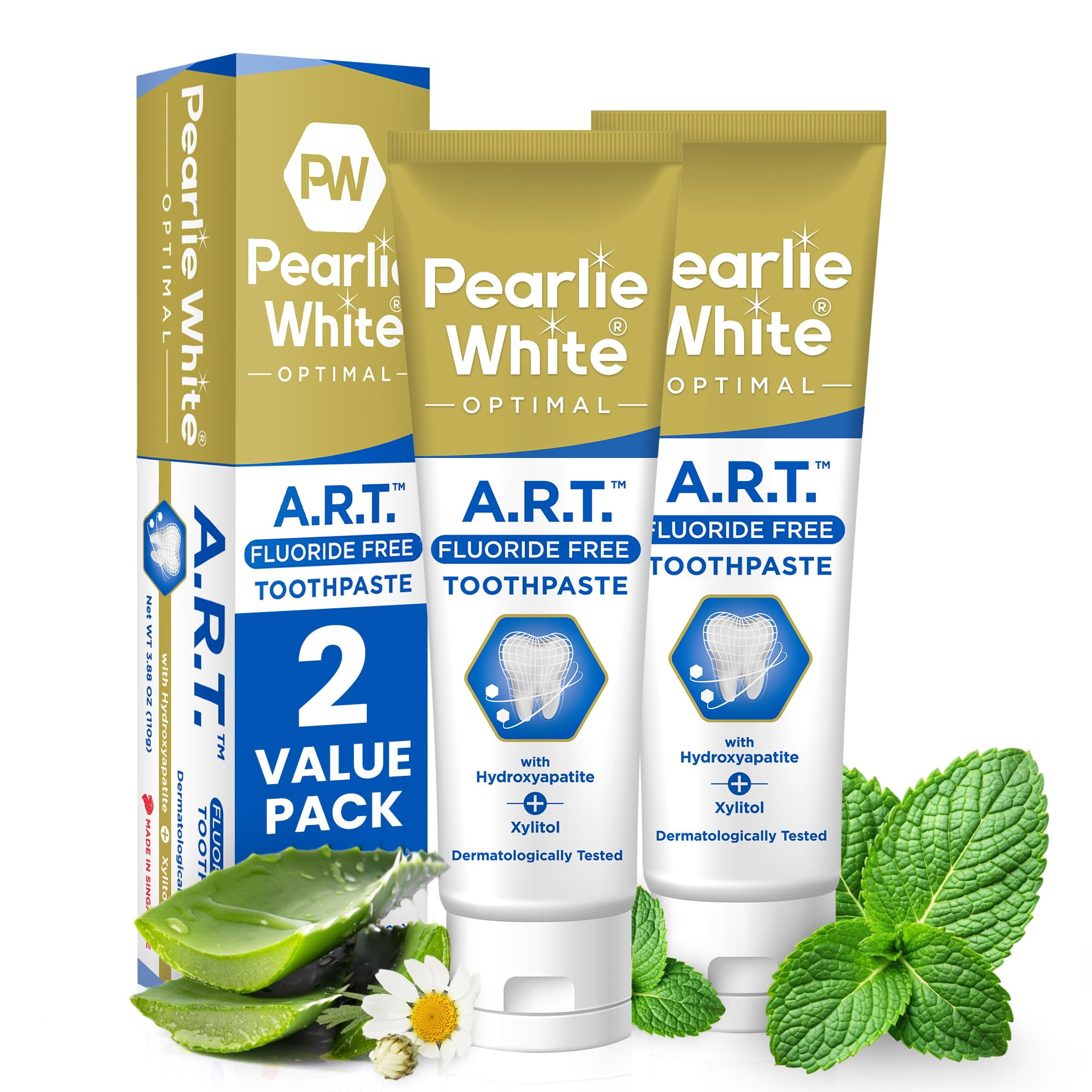 Pearlie White Active Remineralization AIF9 Fluoride Free Toothpaste ...