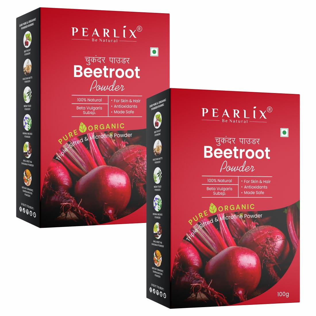 Pearlix 100 Pure Organic Beetroot Powder for Skin Hair Anti Aging ...