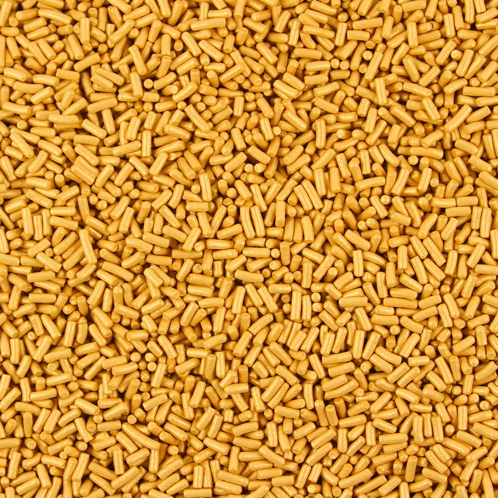 Pearlized Gold Jimmy Confetti Sprinkles, Cake, Cookie, Cupcake Toppings ...