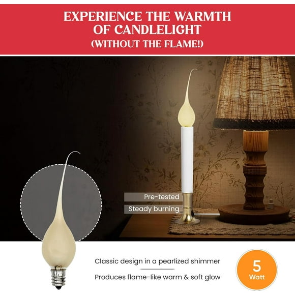 Silicone Dipped Candle Light Bulbs