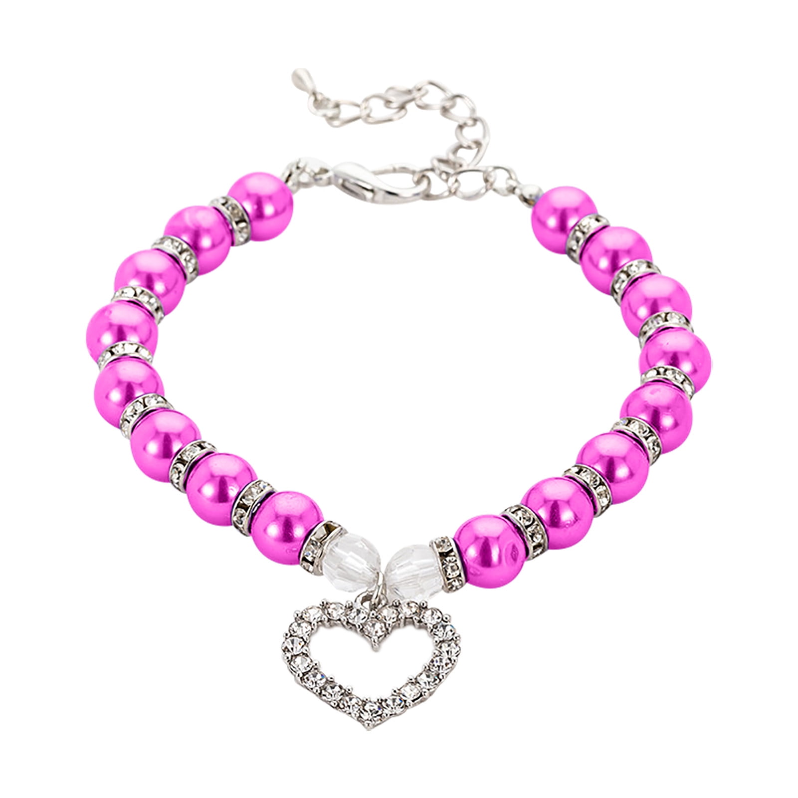 Pearls And Diamonds Dog Collar Pet Dog Chain Cat Collar Adjustable Dog ...