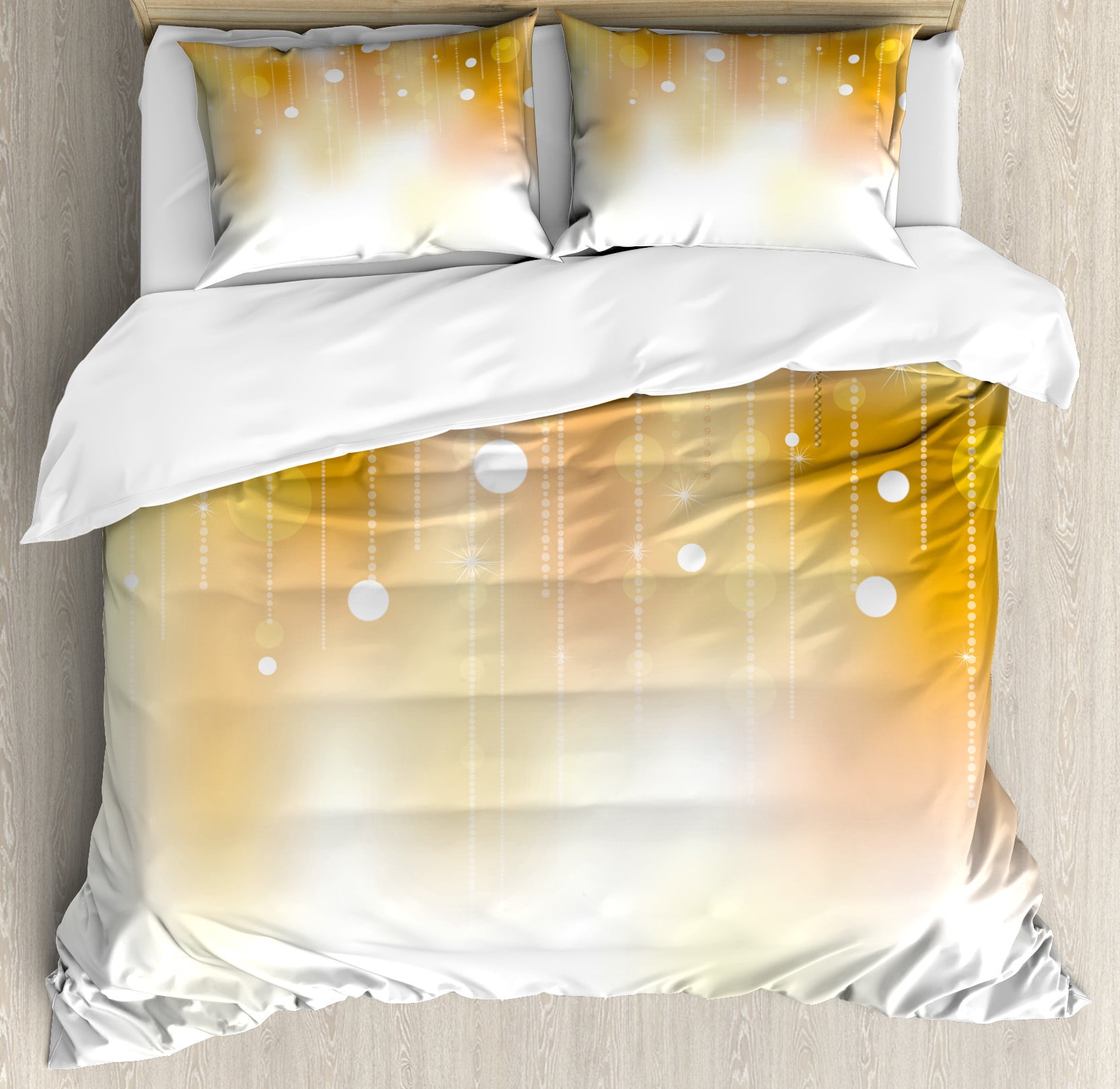 Pearls Duvet Cover Set, Blurred Background Dark Color Classy Christmas ...