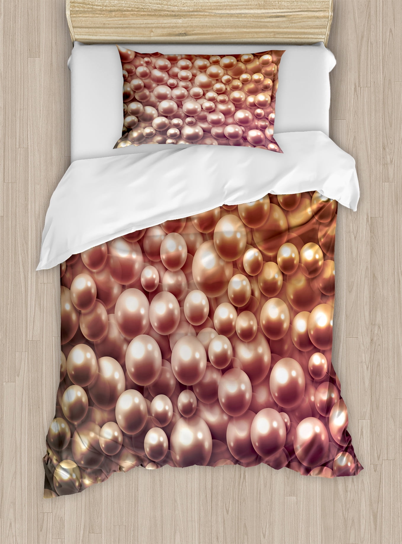 Pearls Duvet Cover Set, Various Size Mixed Rare Nacreous Pearls ...