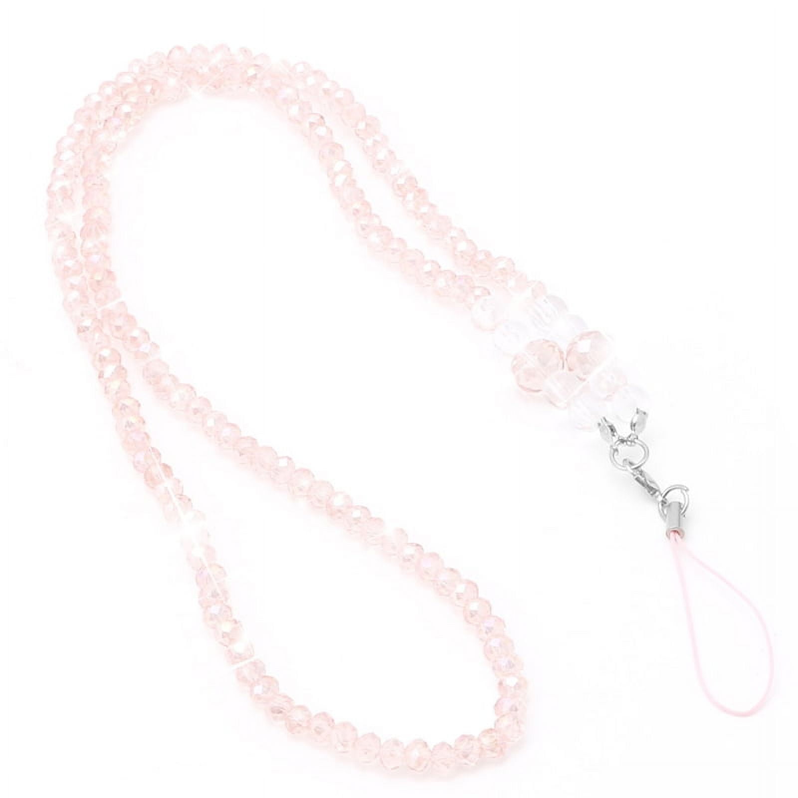 Pearls Long Neck Strap Lanyard KeyRing Keychain Holder Necklace For ...