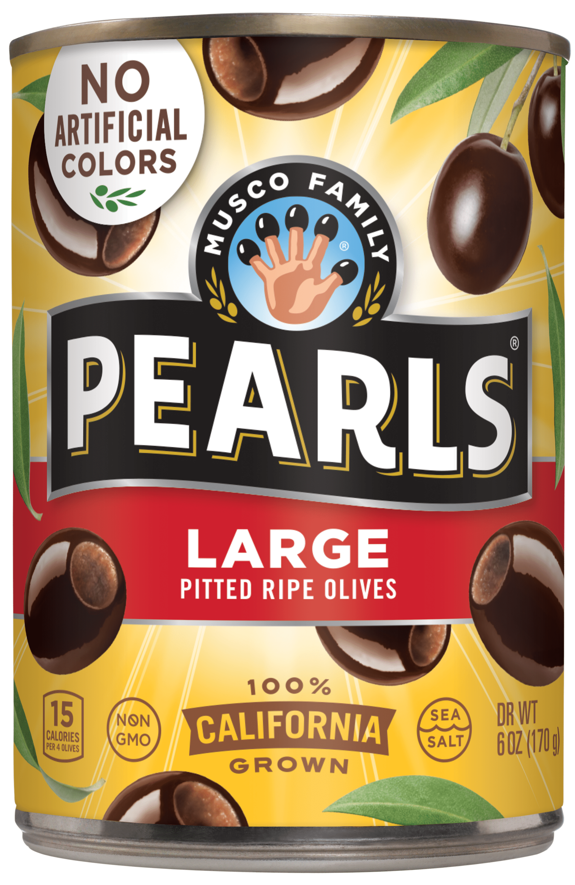 Pearls, Large Ripe California Olives, 6 oz Can, No Artificial Colors ...