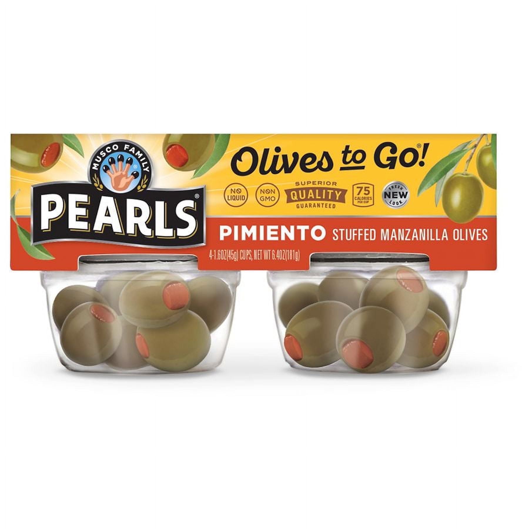 Pearls Pimiento Olives in To Go Cups 6.40 oz - Walmart.com