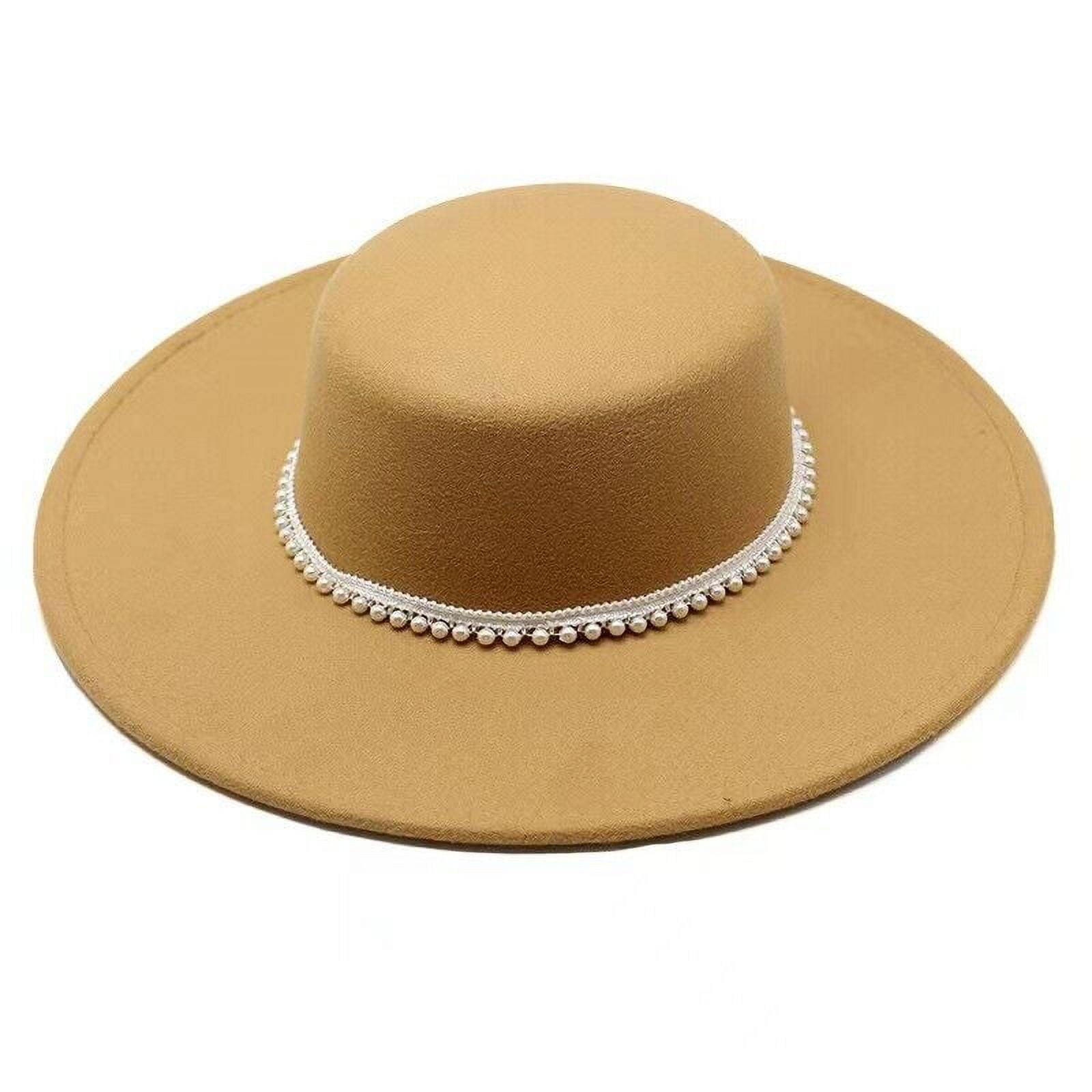 Pearls Summer Uv Beach Cap Wide Brim Sun Protection Straw Hat Folable