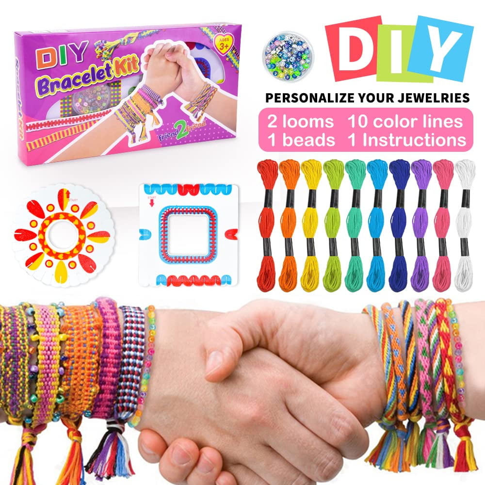 Pearoft DIY Bracelet Making Kit for Kids, Jewelry Crafts for 5-10 Year ...