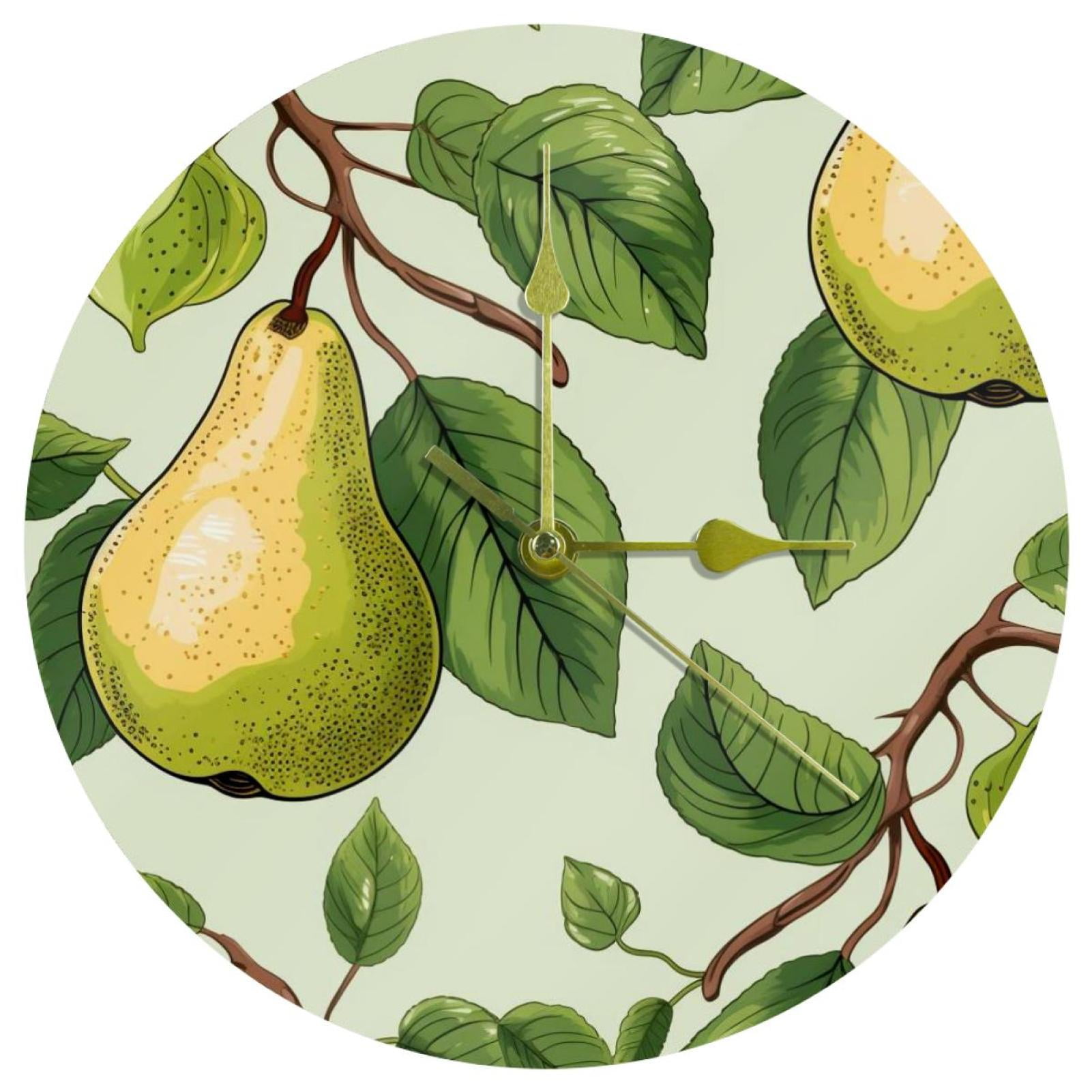Pears Acrylic Circular Wall Clock - Sleek Design, Silent Sweep - Modern ...